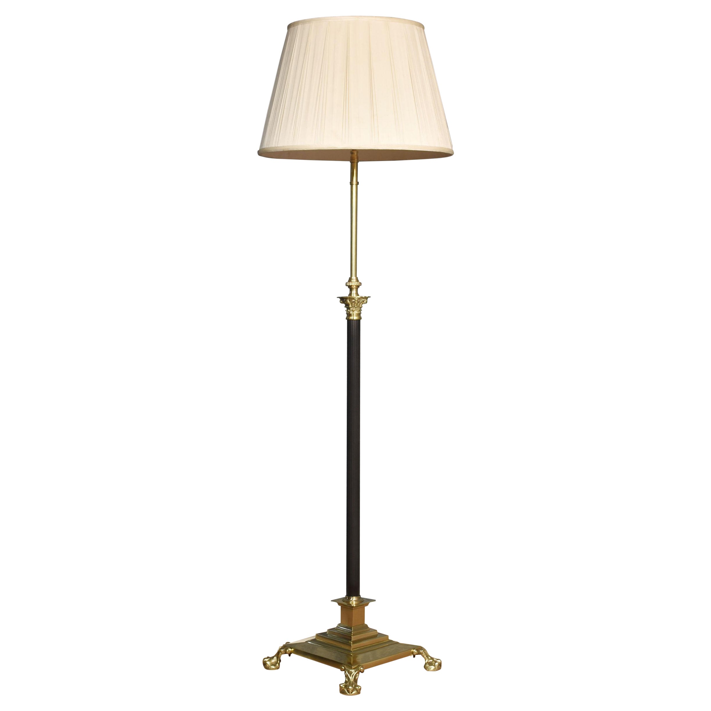 Brass ajustable standard lamp For Sale at 1stDibs