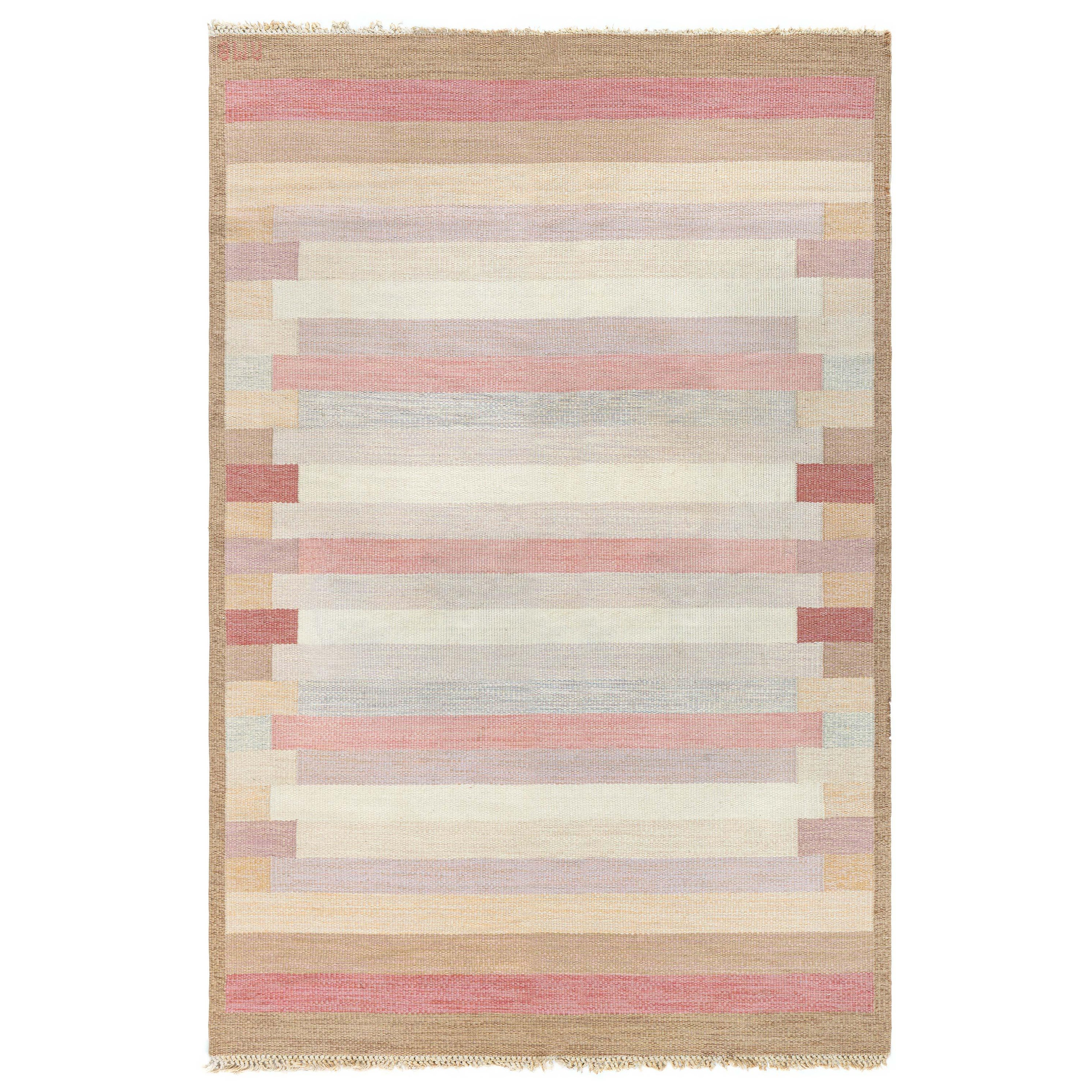 Doris Leslie Blau Mid-20th Century Swedish Flat-weave Wool Rug For Sale ...