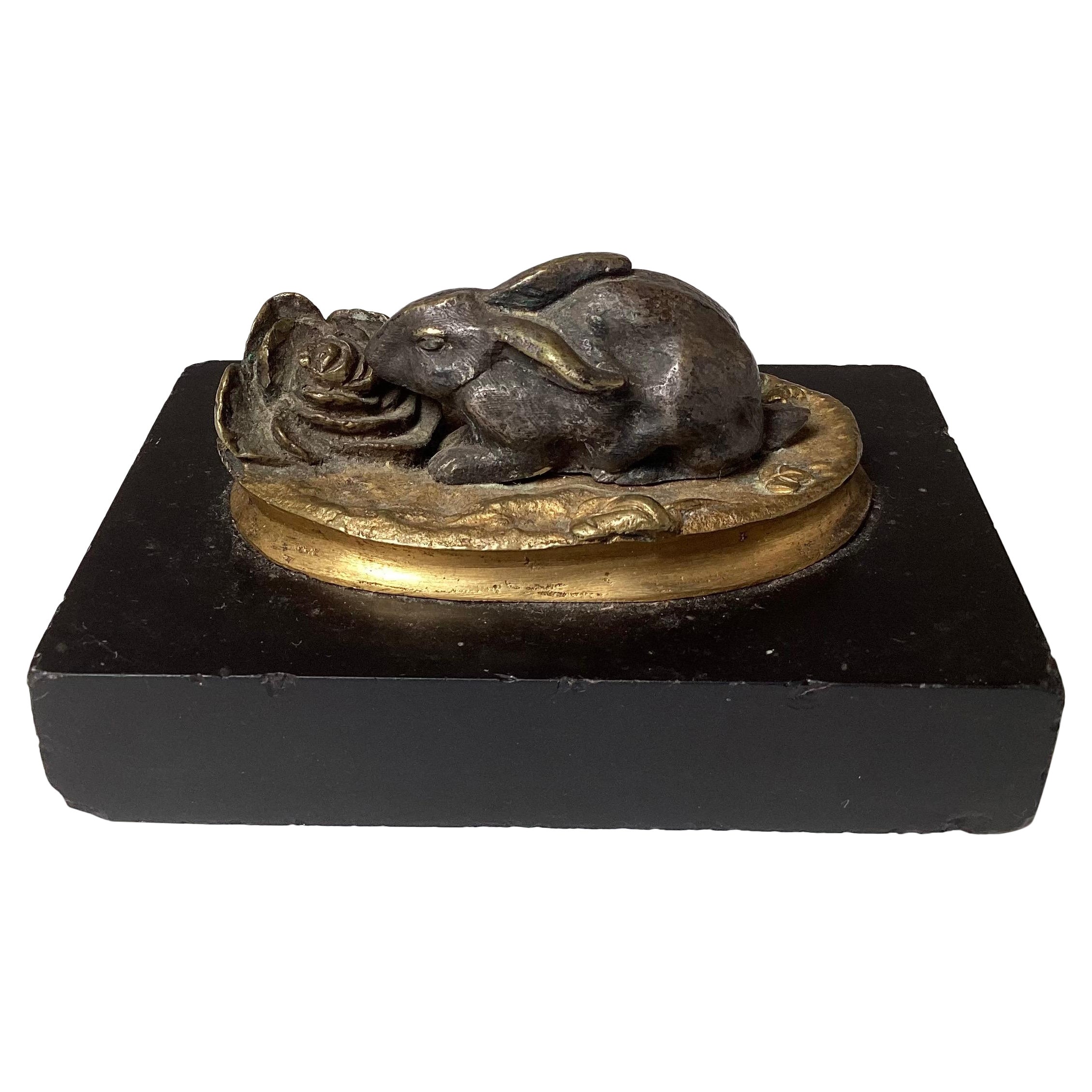 William H Turner, Fox and rabbit 1996 bronze For Sale at 1stDibs