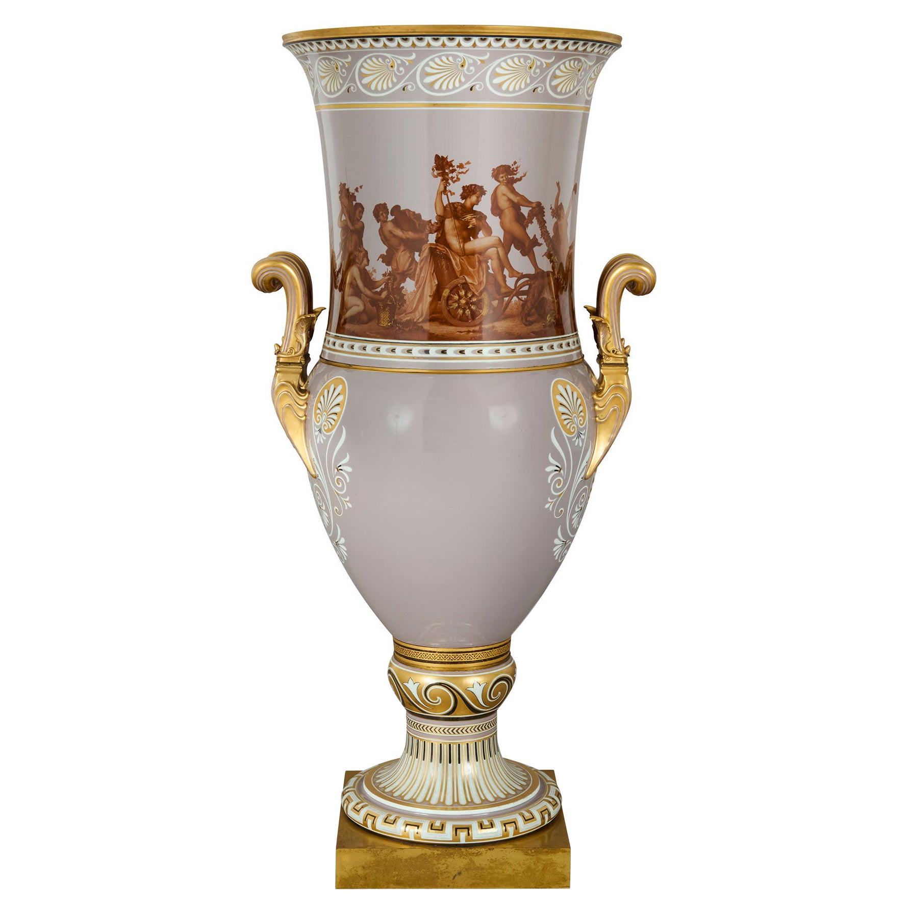 Very Impressive Massive Neoclassical Mauve Vase by Sèvres For Sale at ...
