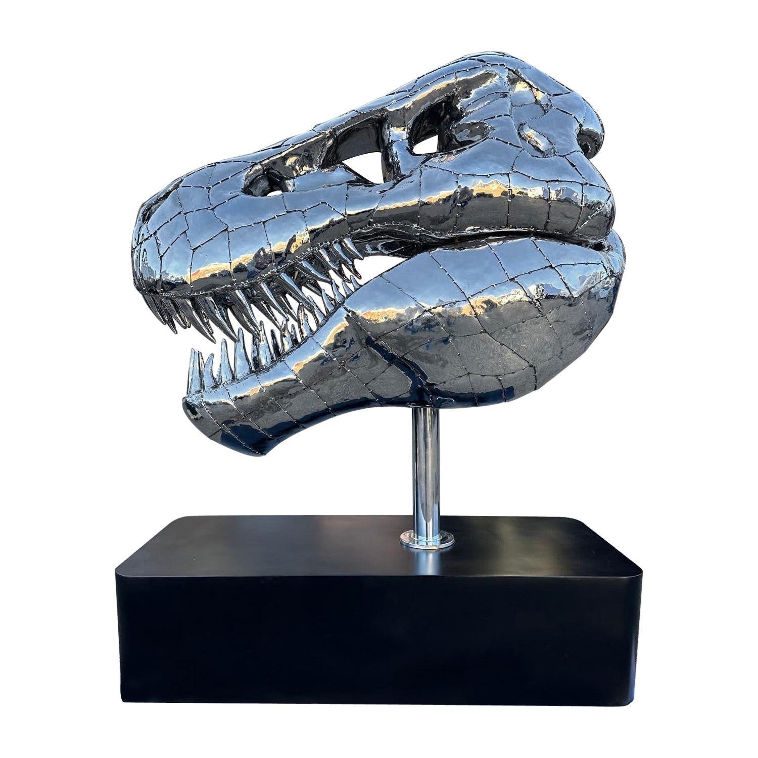 Stainless Steel Tyrannosaurus Rex Sculpture For Sale at 1stDibs