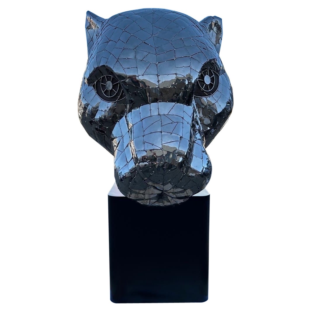 Stainless Steel Tyrannosaurus Rex Sculpture For Sale at 1stDibs