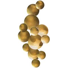 Wall Sculpture Made of Round Gold Gilt Discs, Contemporary, Denmark at ...