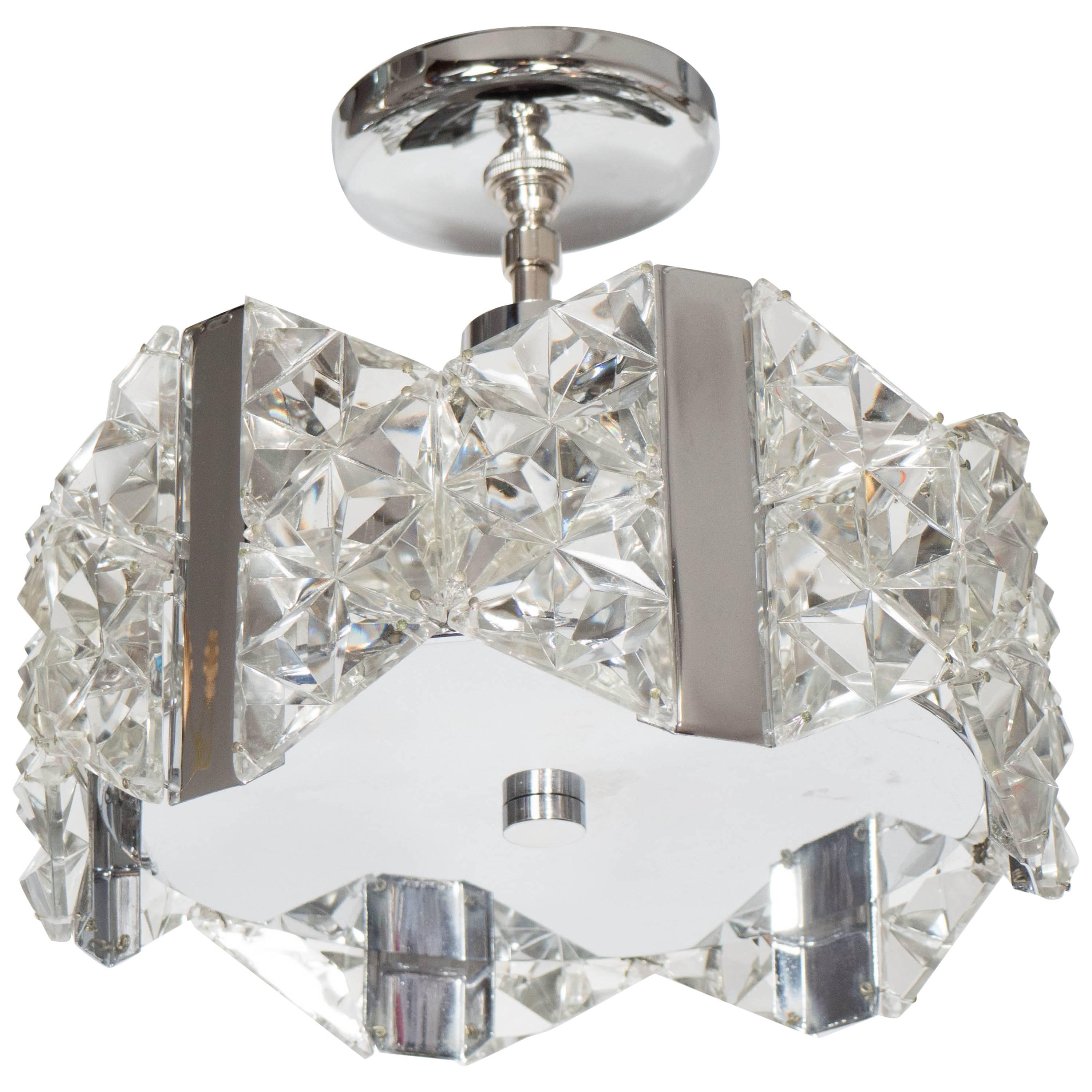 Geometric Crystal Prism Chandelier by Kinkeldey For Sale at 1stDibs