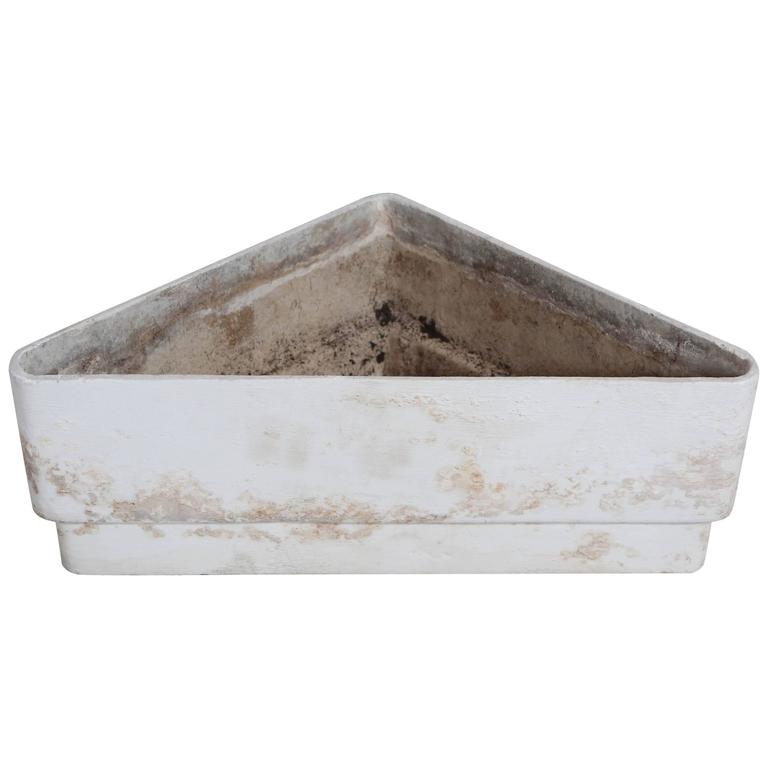 Vintage Triangle Plaster and Concrete Planter at 1stDibs