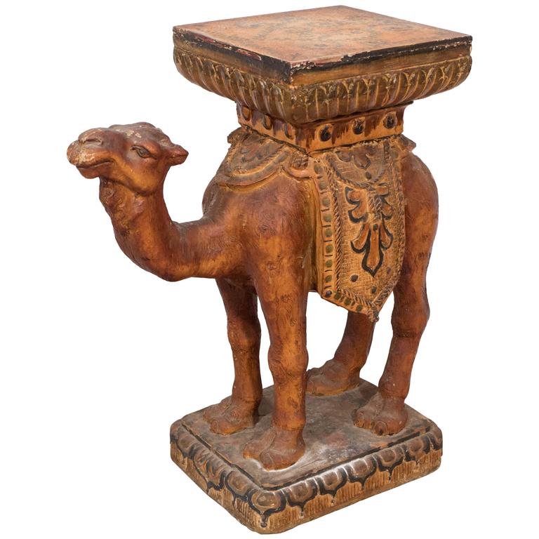 Mid-Century Camel Side Table at 1stDibs