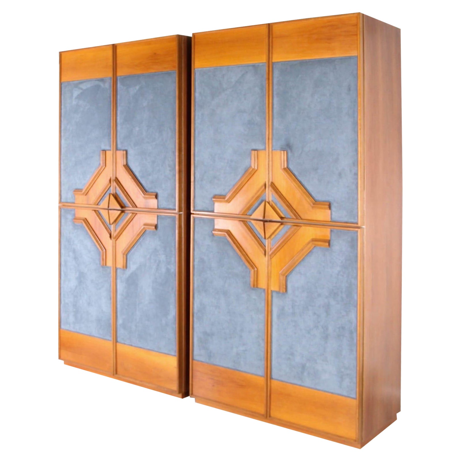 Pair of Brutal Soldered Aluminum Cabinets For Sale at 1stDibs