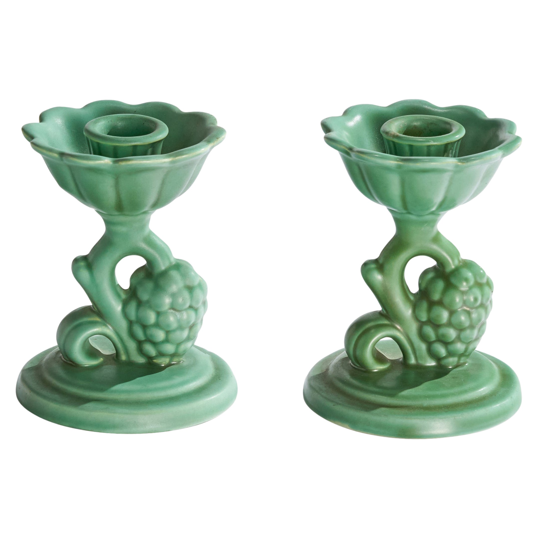 Arthur Percy, Candlesticks, Ceramic, Sweden, 1930s For Sale at 1stDibs