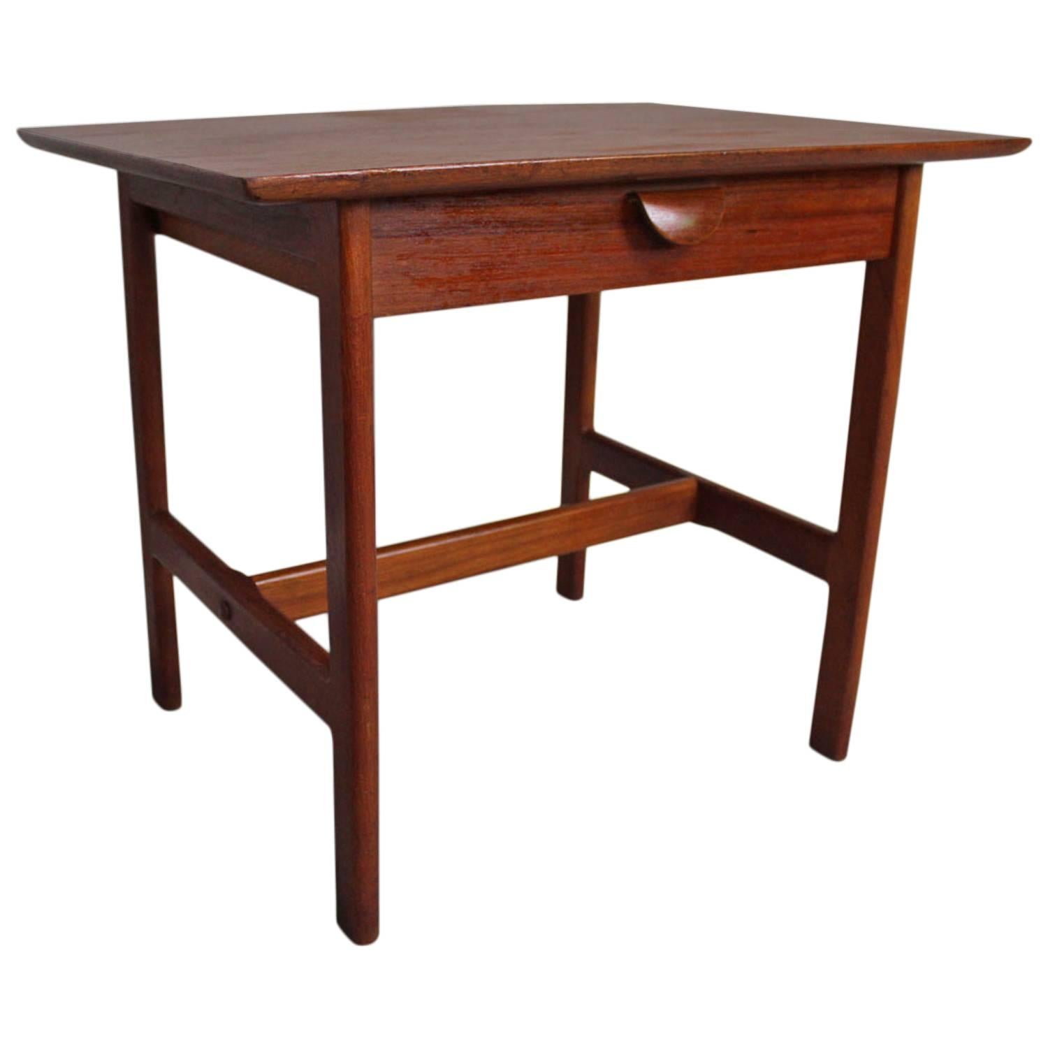 George Tanier Danish Teak Side Table For Sale at 1stDibs