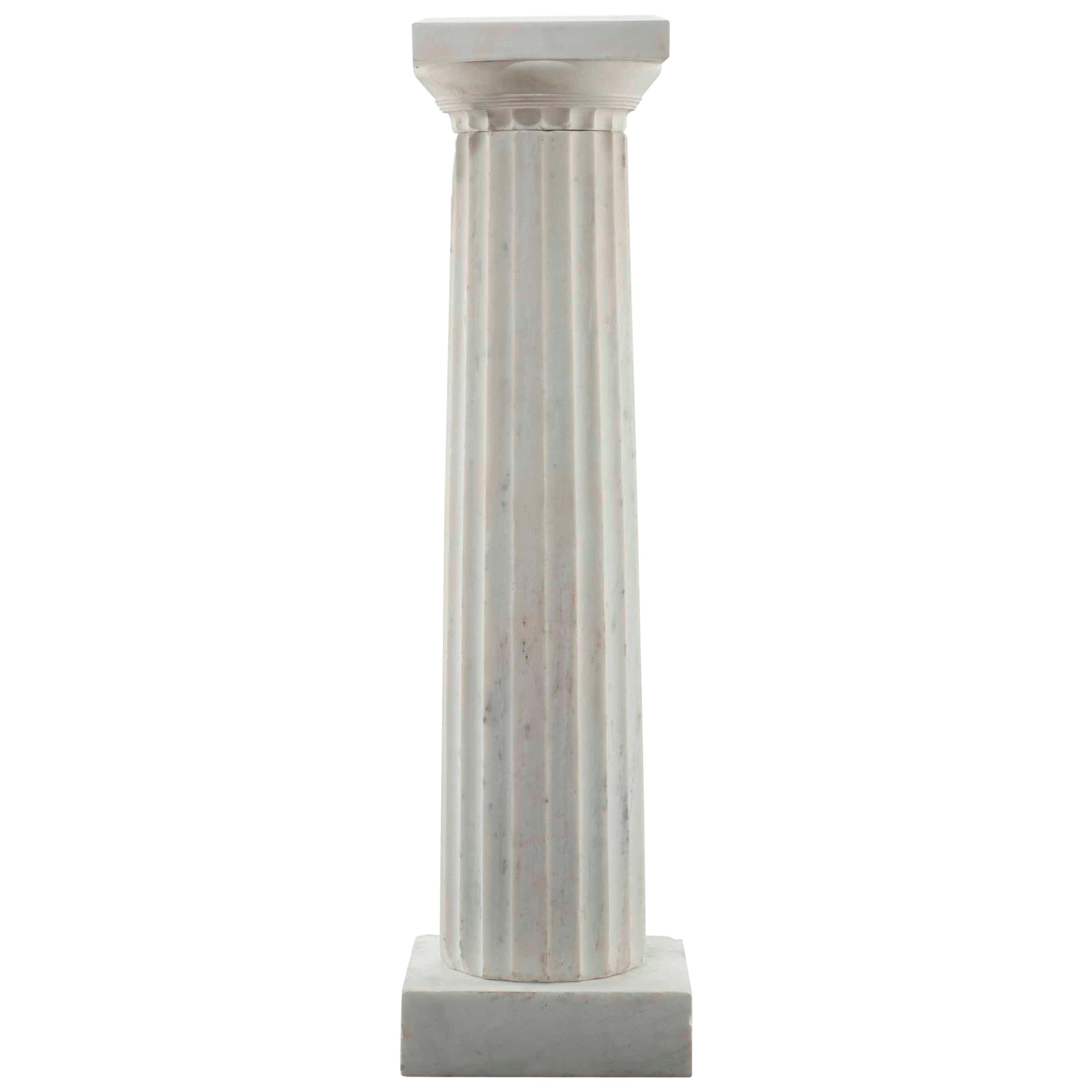 Solid marble Victorian style fluted column For Sale at 1stDibs