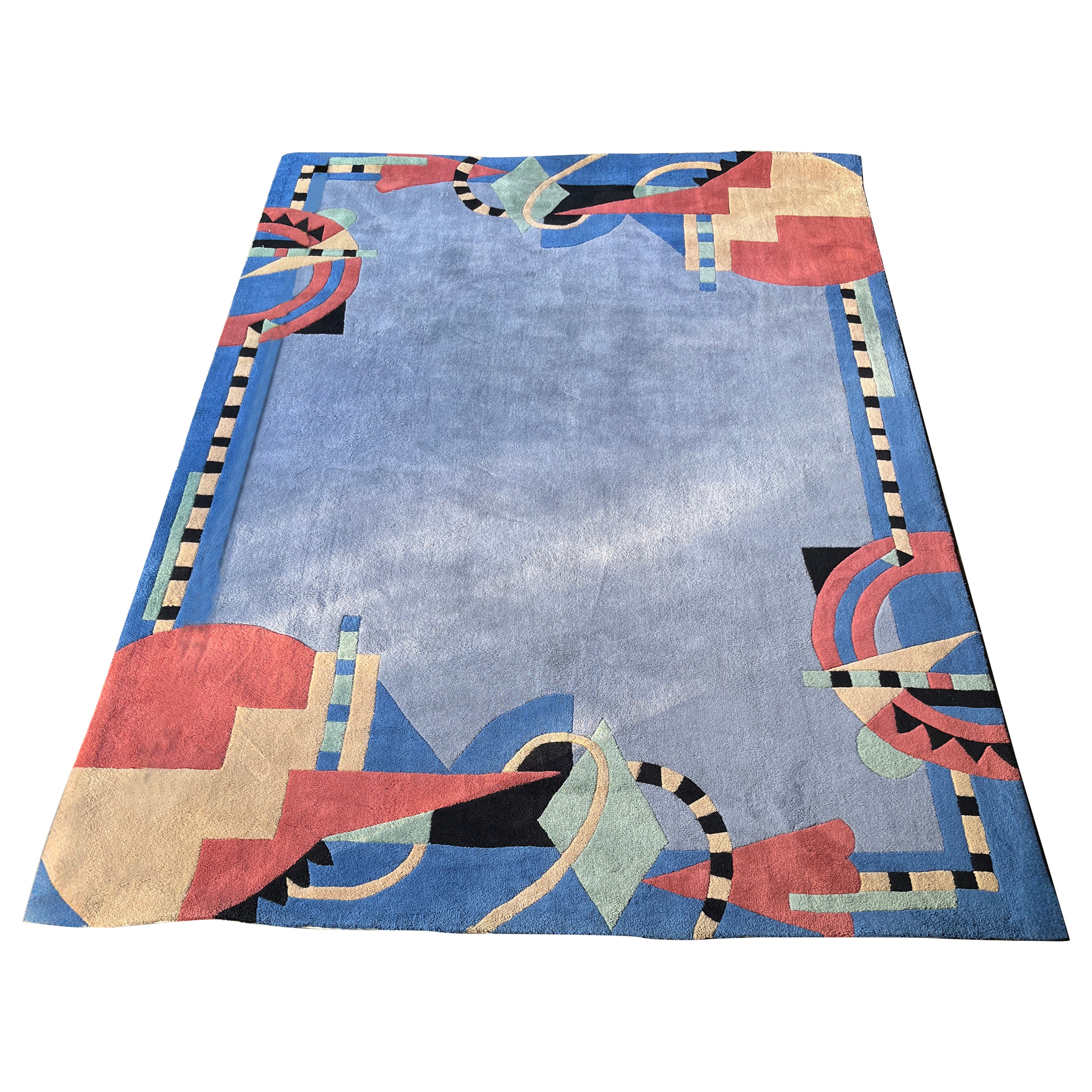 XXL Postmodern Rug in style of Memphis Group, 100% acrylic, Italy 1990s ...
