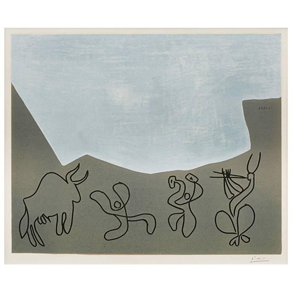 Pablo Picasso Bacchanal Linoleum, 1959 For Sale at 1stDibs