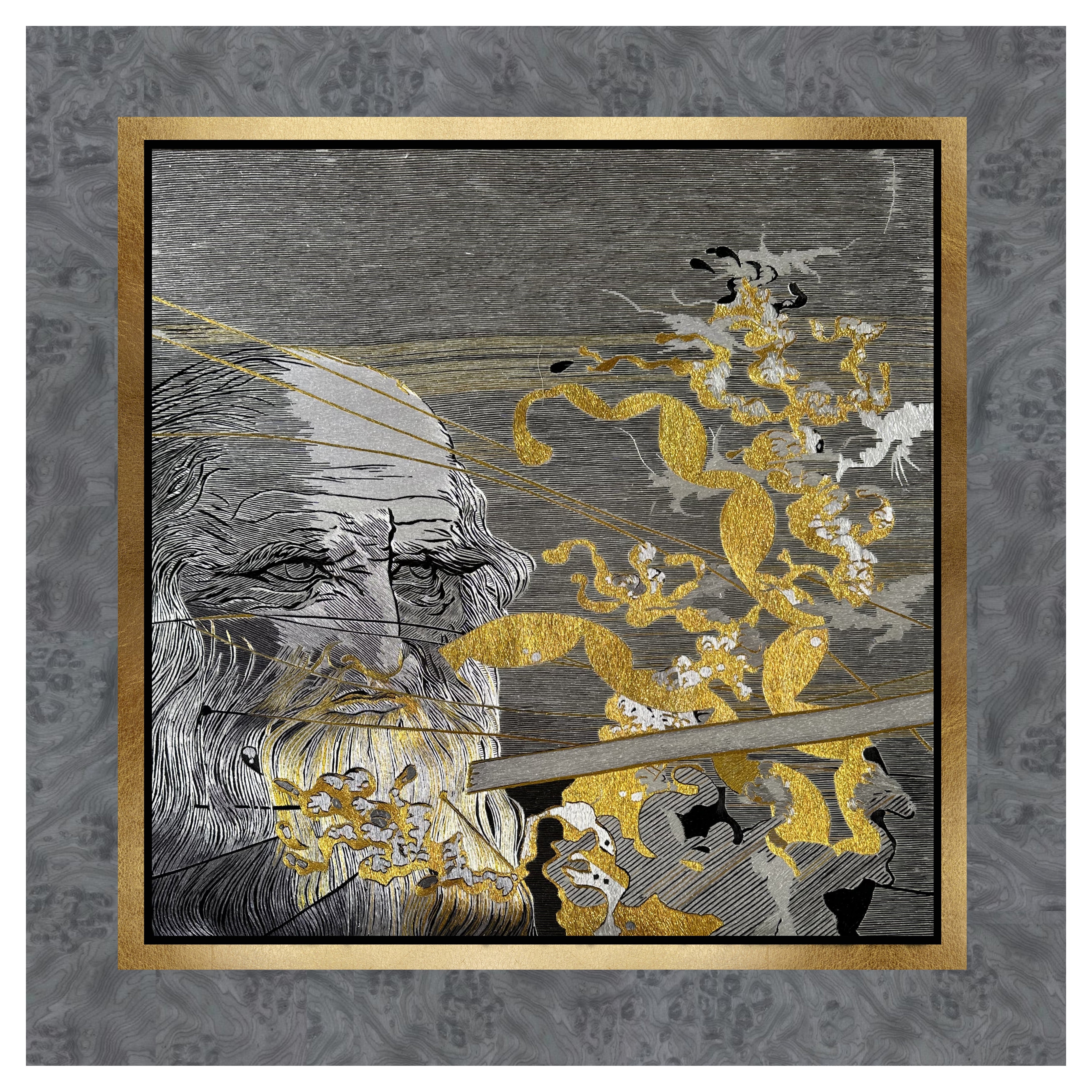 Modern Style Mix Technique of Silk with Golden Threads Embroidery and ...