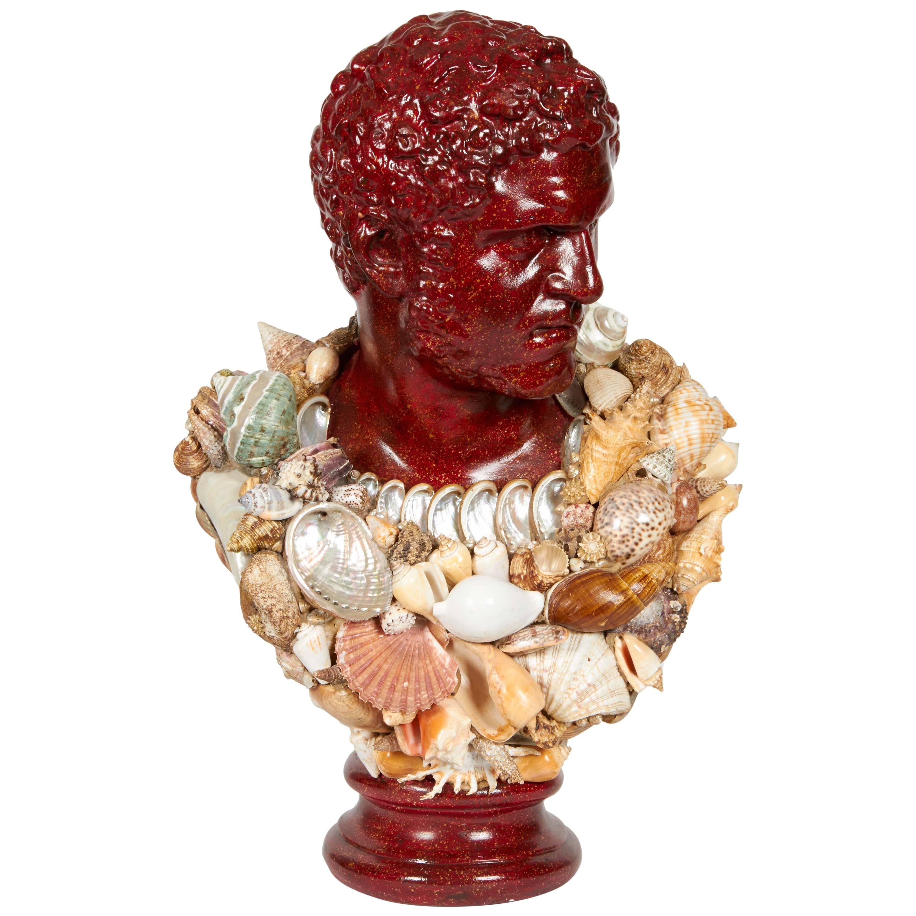 Faux Porphyry Seashell Bust of Caracalla after Anthony Redmile at 1stDibs