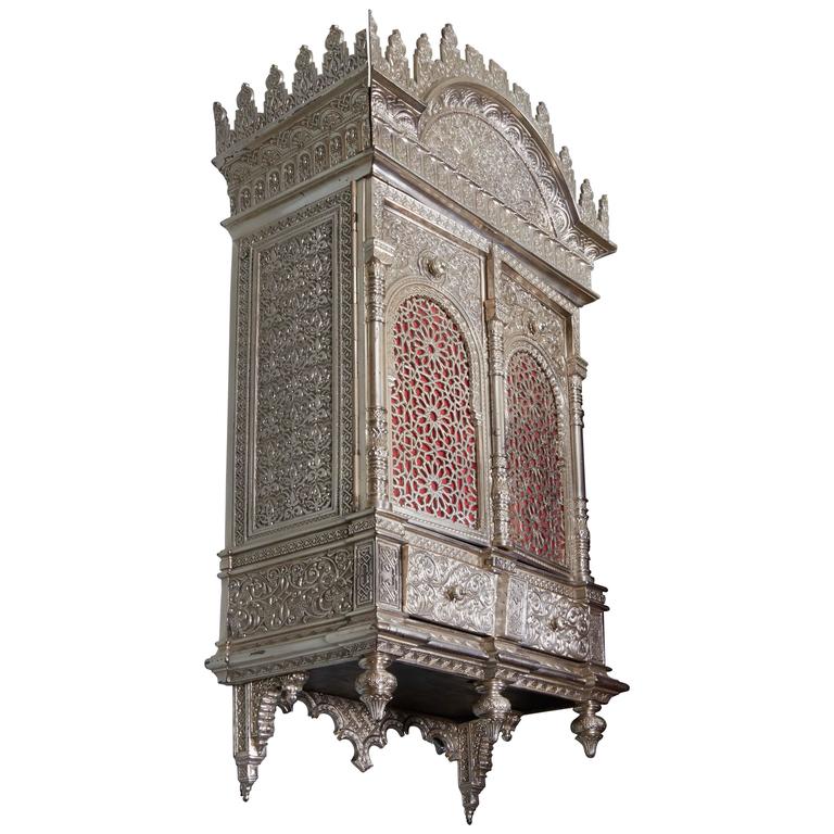 Alhambra Bronze Wall Cabinet / Torah Ark In the Islamic Nasrid Style ...