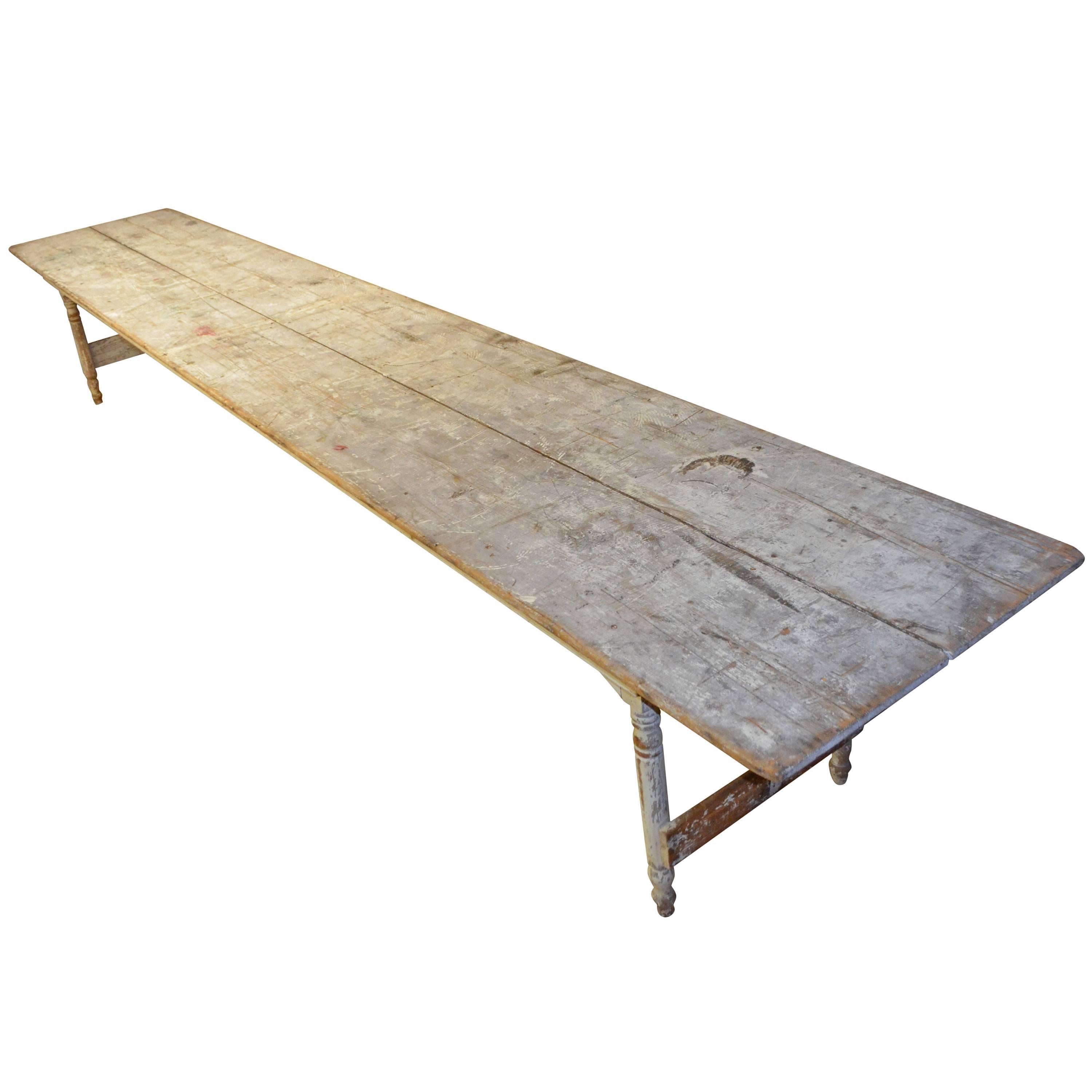 Harvest Table from Late 1800s with 16-Foot Length at 1stDibs | 16 foot ...