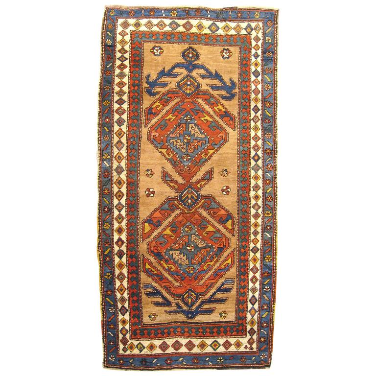 Antique Persian Camel Hair Serab Oriental Rug, in Small Runner Size ...