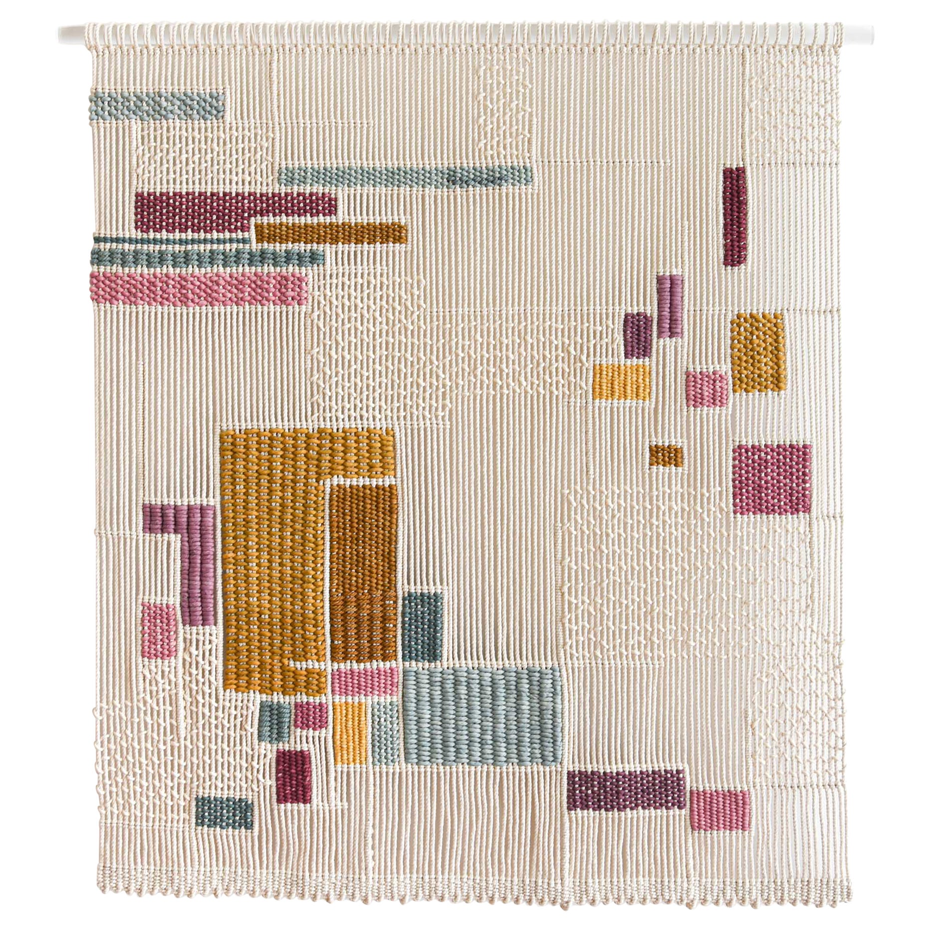 Fiber Art Tapestry, Macrame, Woven Wall Hanging, TABULA COLORUM Tamar ...