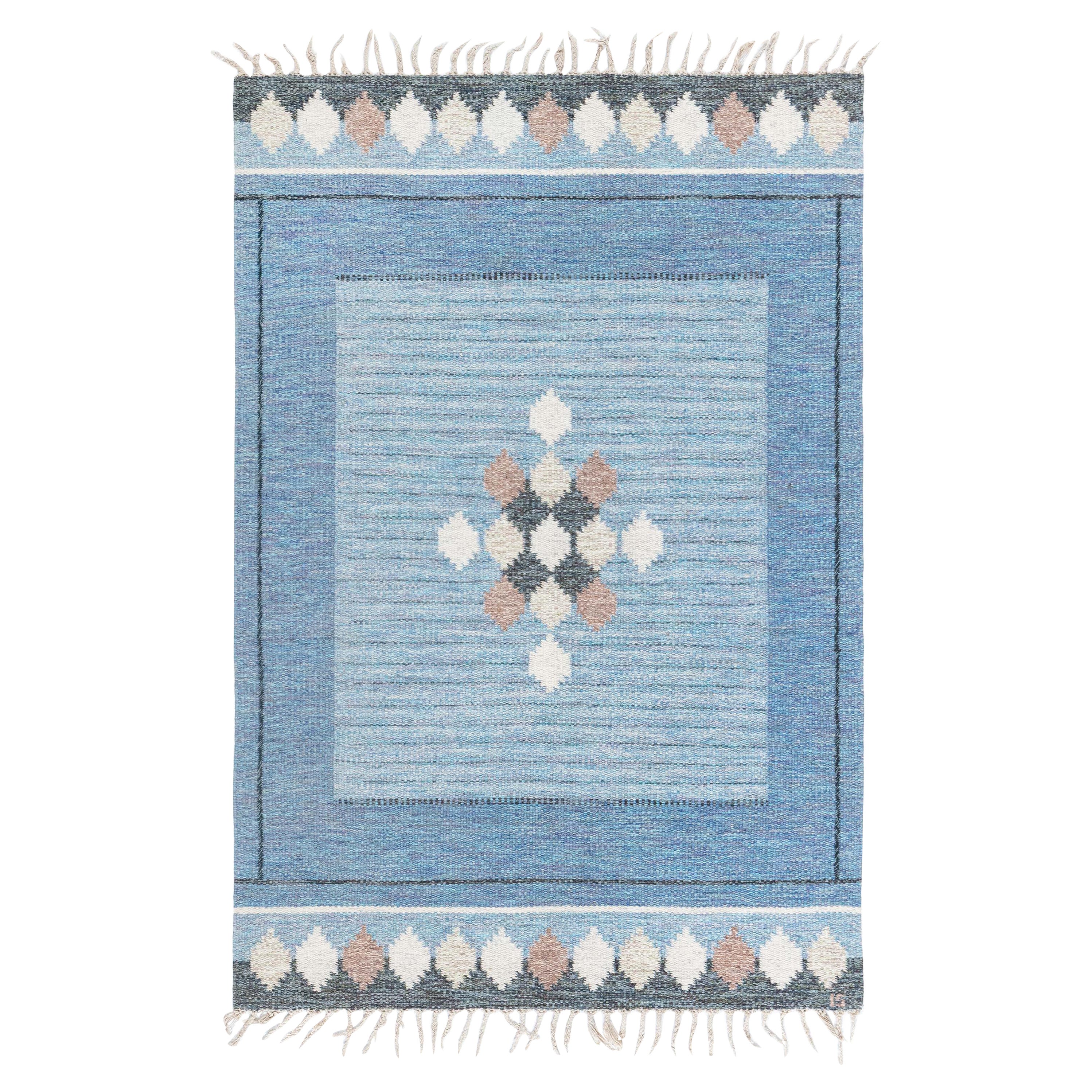 Doris Leslie Blau Swedish Flat Woven Rug by Ingegerd Silow For Sale at ...