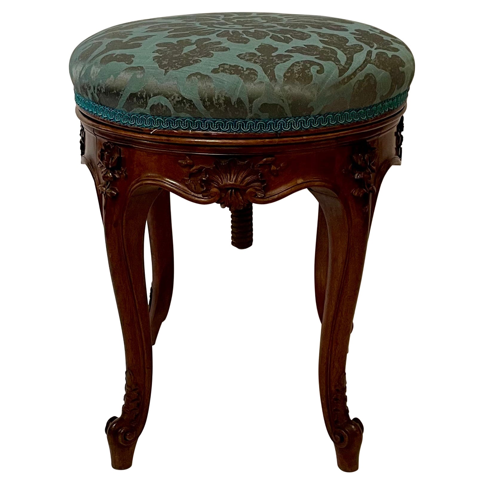 Antique French Carved Walnut Piano Stool, Circa 1875-1895. For Sale at ...