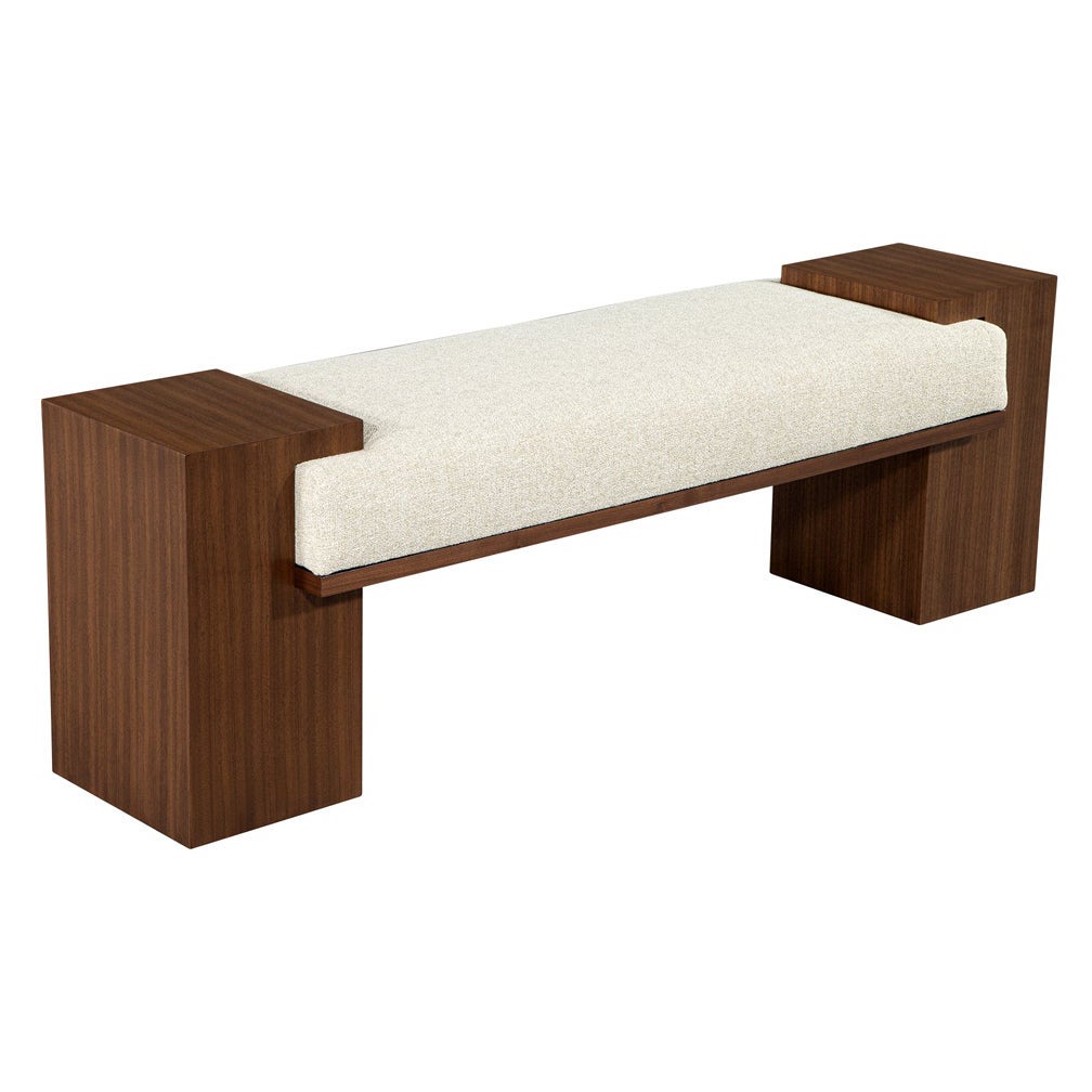 Modern Curved Upholstered Bench by Carrocel For Sale at 1stDibs