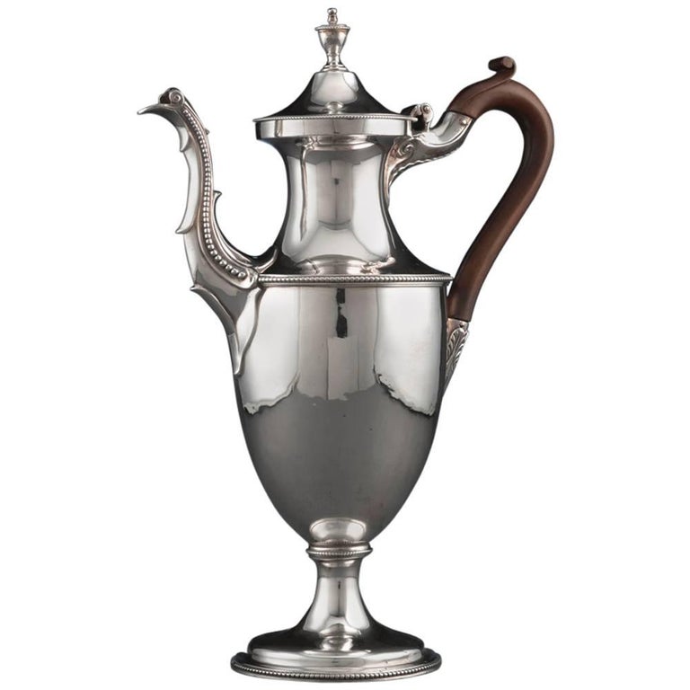 Hester Bateman Antique Silver Coffee Pot, circa 1783 For Sale at 1stDibs