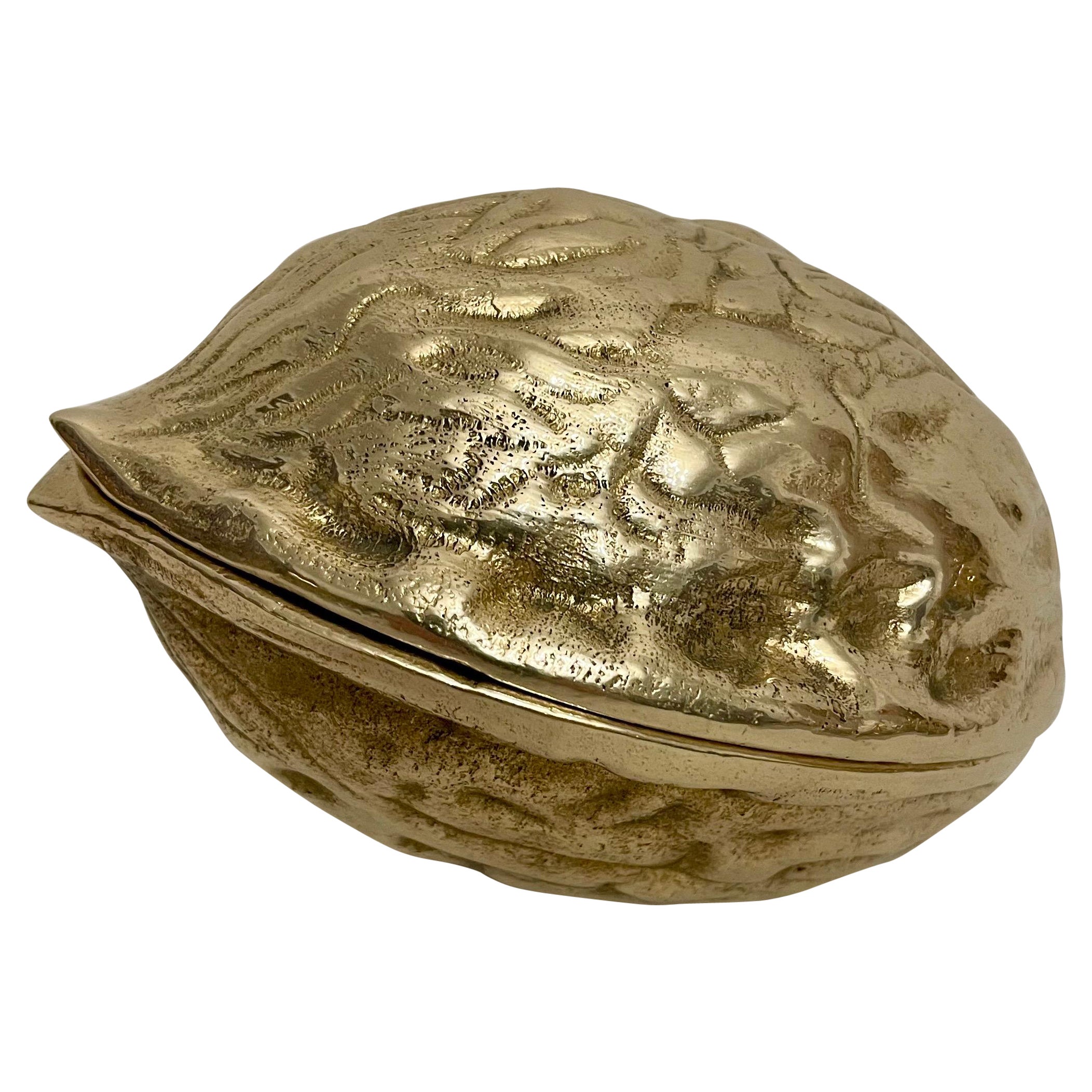 Solid Brass Walnut Shaped Nut Cracker For Sale at 1stDibs