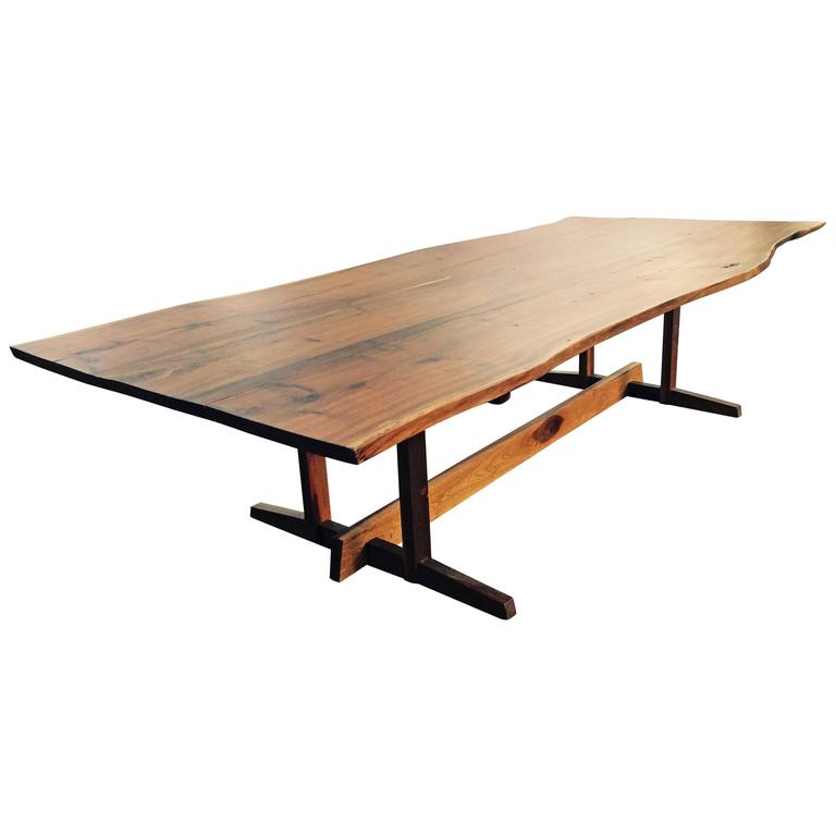 Monumental Custom Nakashima Style Live Edge Dining Table at 1stDibs ...