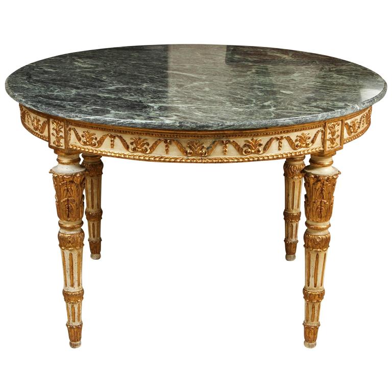 18th Century Neoclassical Italian Painted and Giltwood Center Table For ...