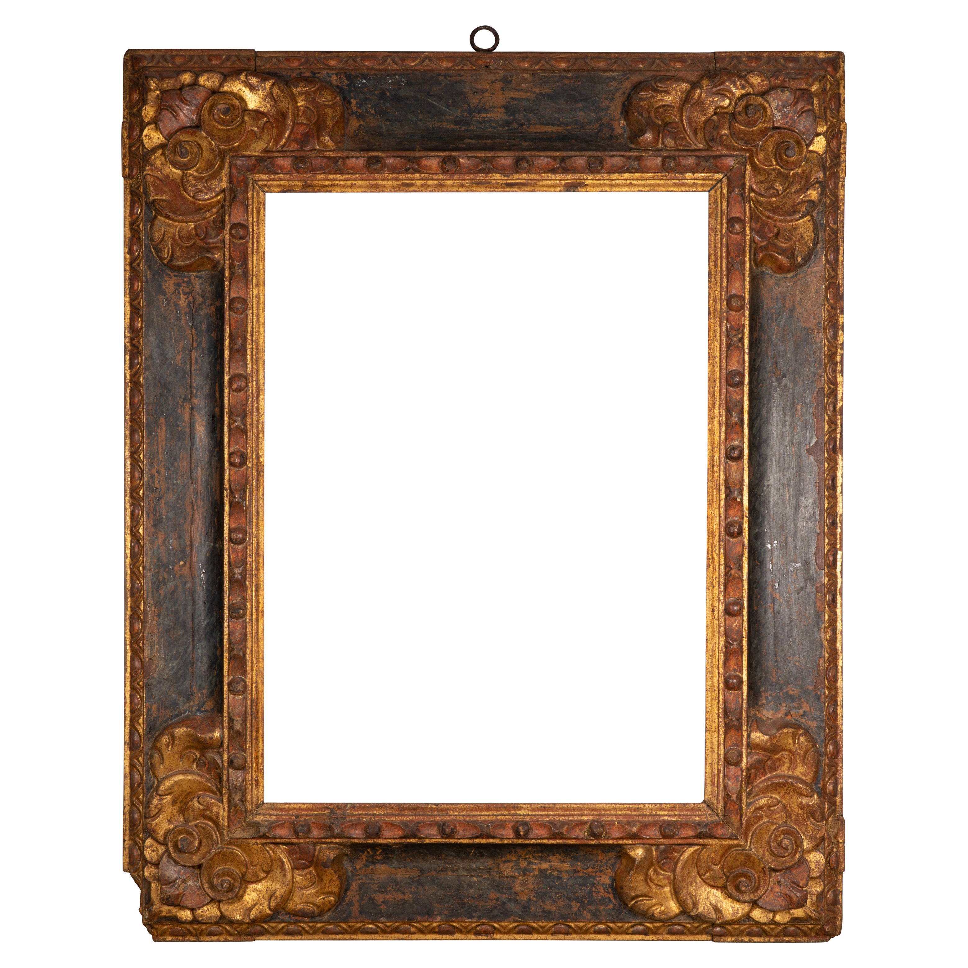 Frame. Carved, polychrome and gilded wood. 17th century. For Sale at ...