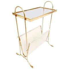 Mid-Century Side Table with Magazine Rack, Italy at 1stDibs