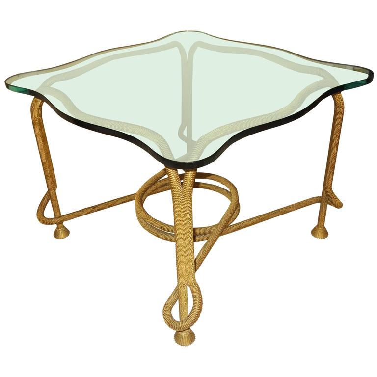 French Beaded Rope Table For Sale at 1stDibs