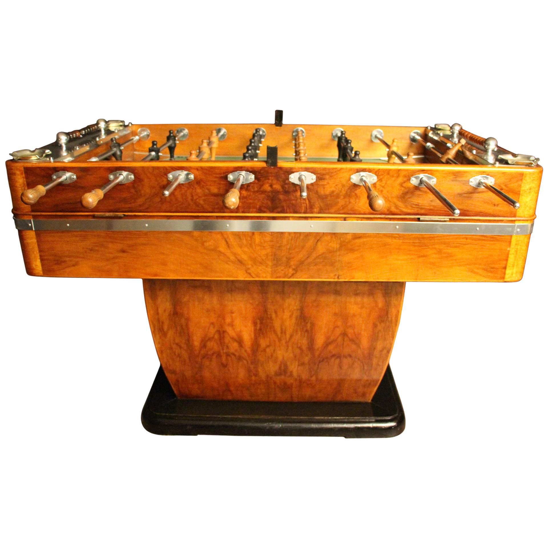 Magnificent Walnut Foosball Table at 1stDibs