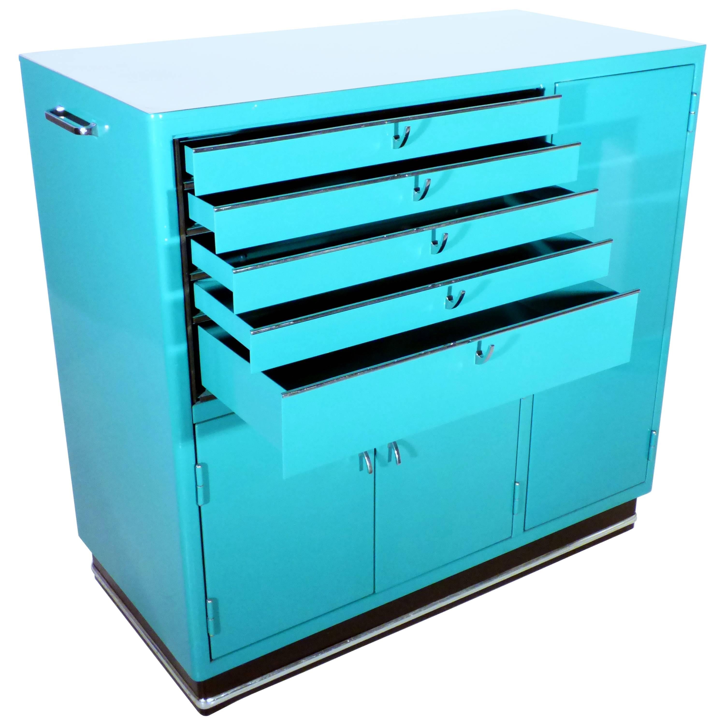 Karl Baisch Medical Sideboard or Cabinet, Metal and Two-Sided from ...