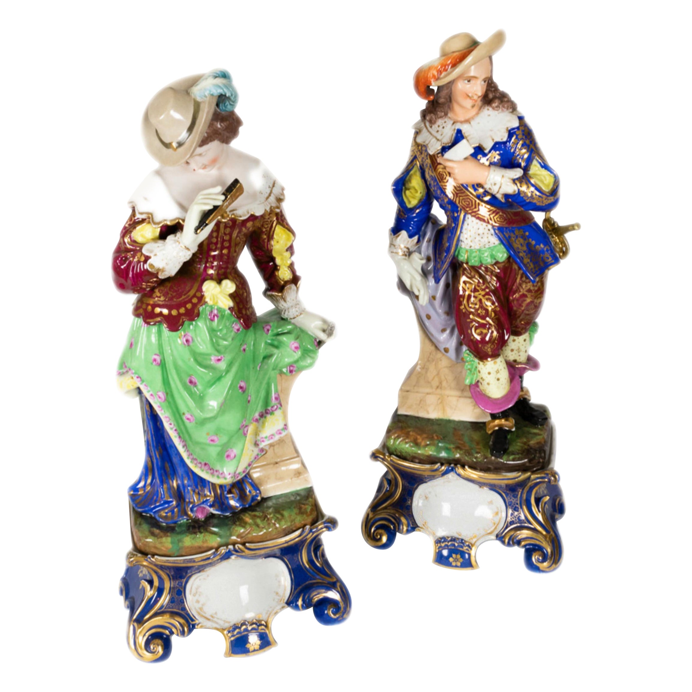 Blue Porcelain Amphora, Retier, 20th Century For Sale at 1stDibs