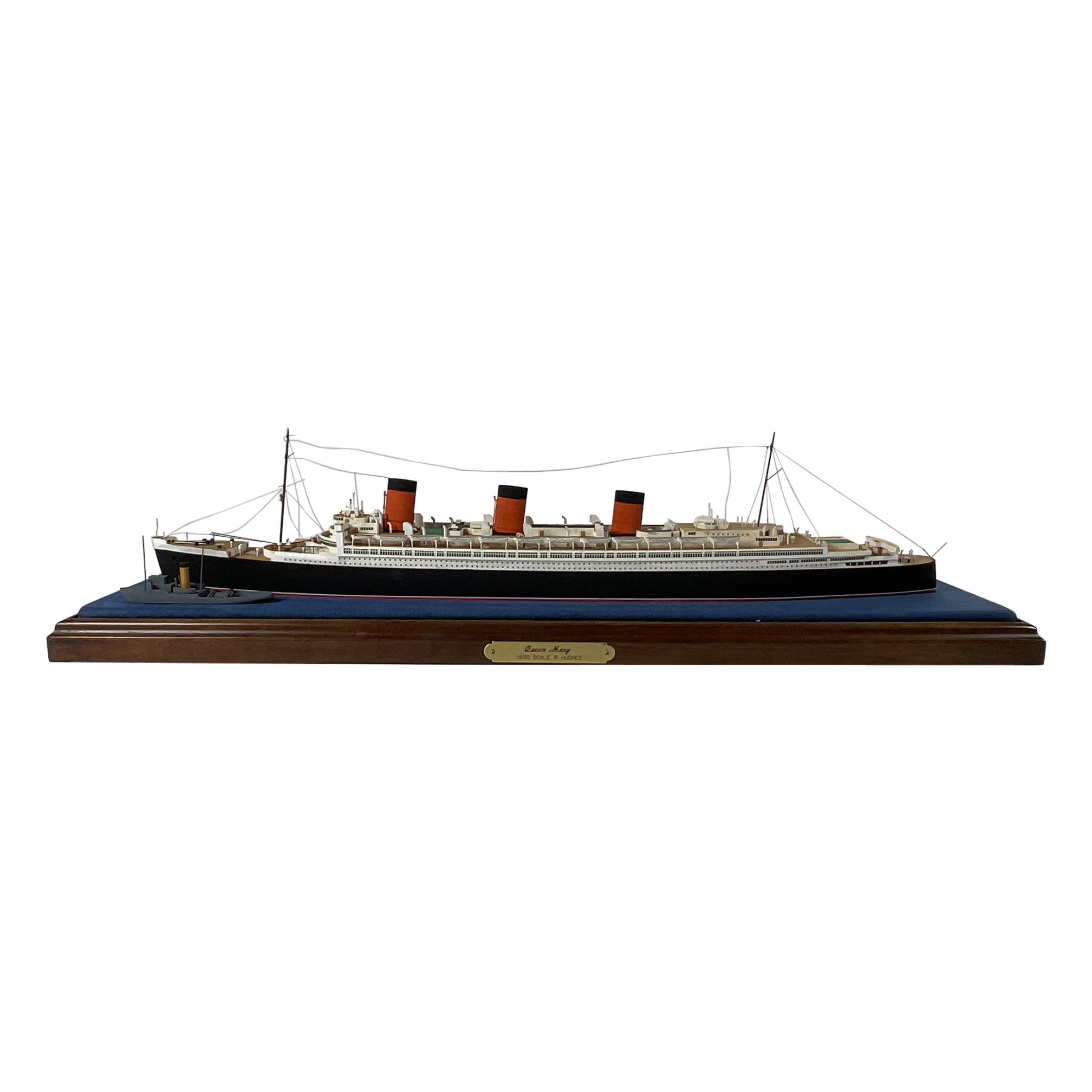 Queen Mary Ship Model by Ron Hughes For Sale at 1stDibs