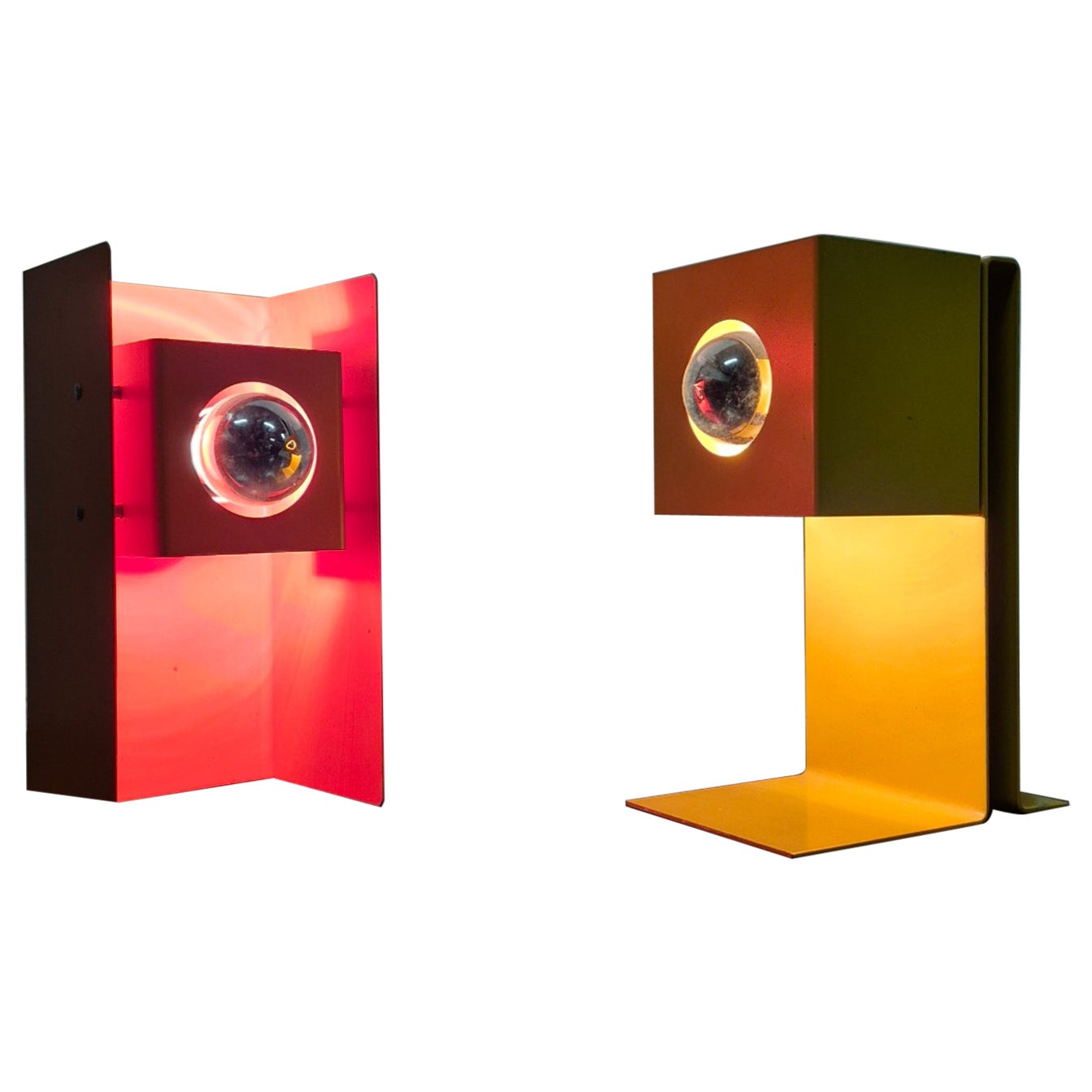 Set of 2 pop art table lamps by Philips, Netherlands 1960s For Sale at ...