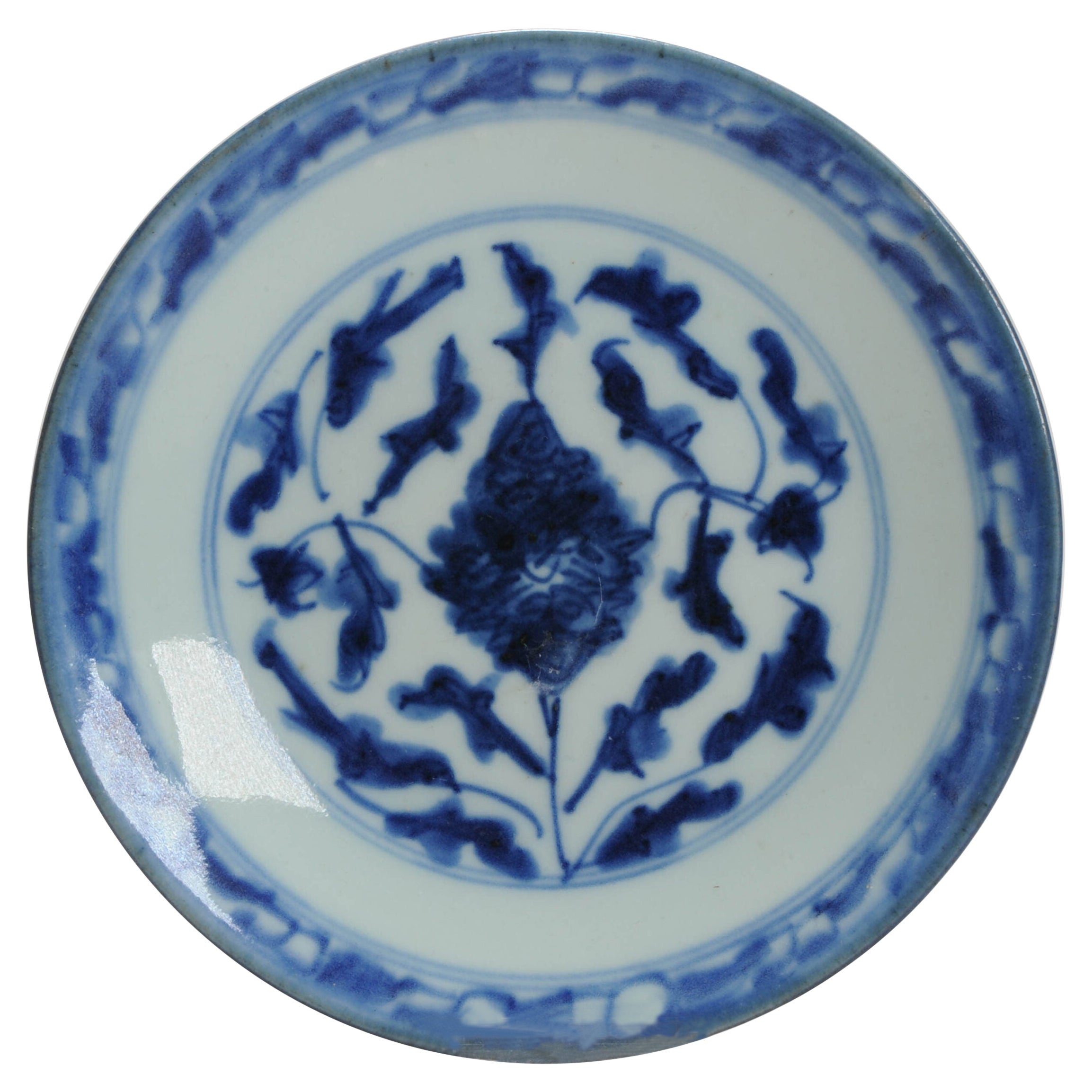 Large Antique 19th Century Qing Dynasty Chinese Blue and White Dragon ...