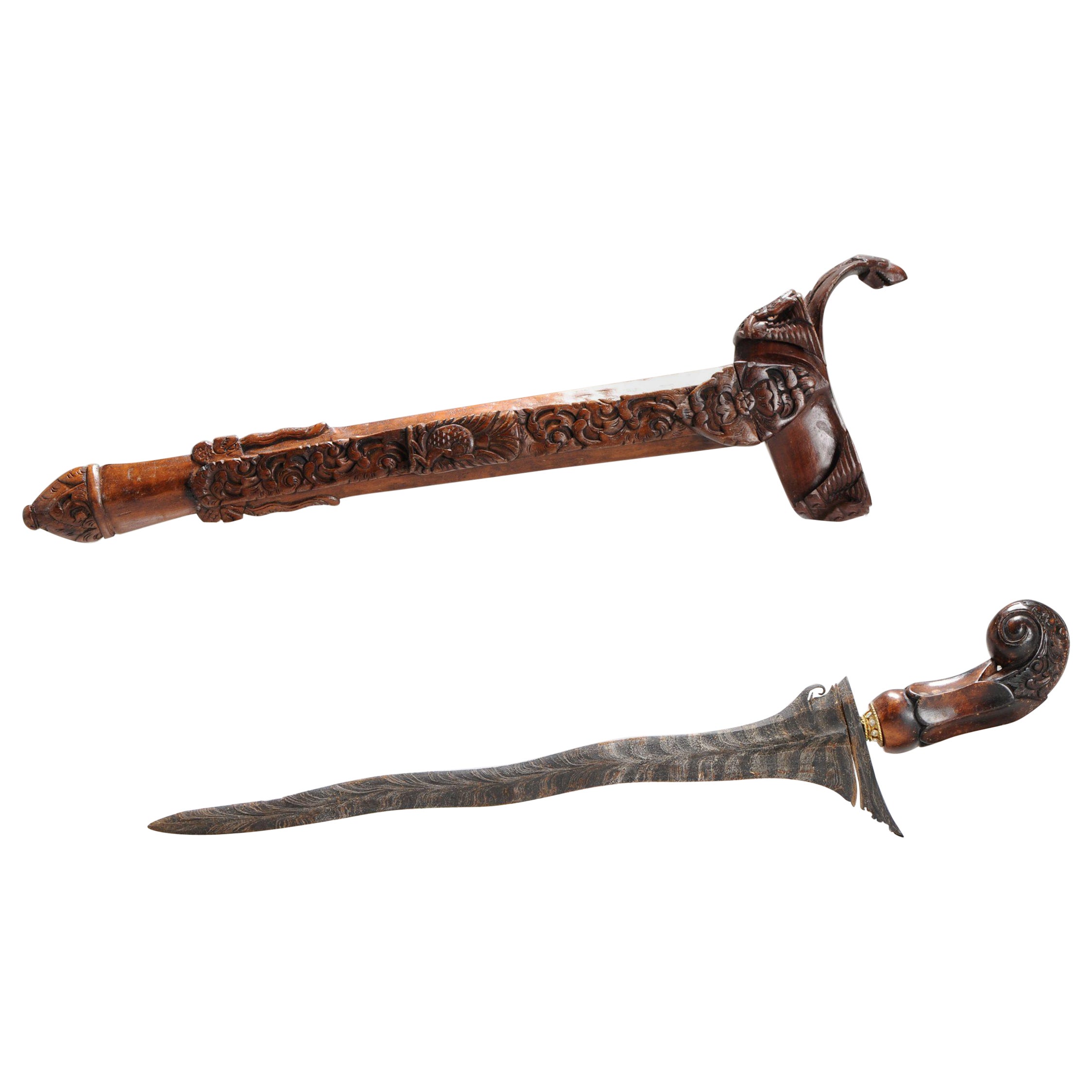 Weapon Keris Ukurian Ceremonial Sword Dagger Southeast Asia Indonesia, 20th C. For Sale at 1stDibs