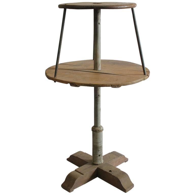 1900s Dry Goods Store Two-Tier Display Table For Sale at 1stDibs