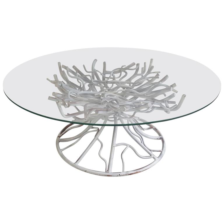 Modern Surrealist Iron Faux Tree Root Cocktail Table For Sale at 1stDibs
