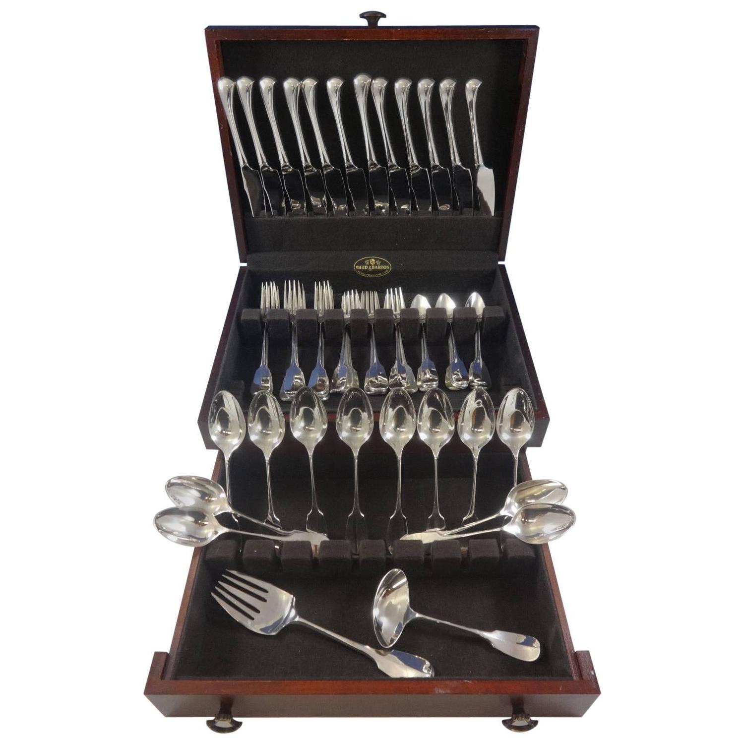 Smithsonian by Kirk-Stieff Sterling Silver Flatware Set for 12 Service ...