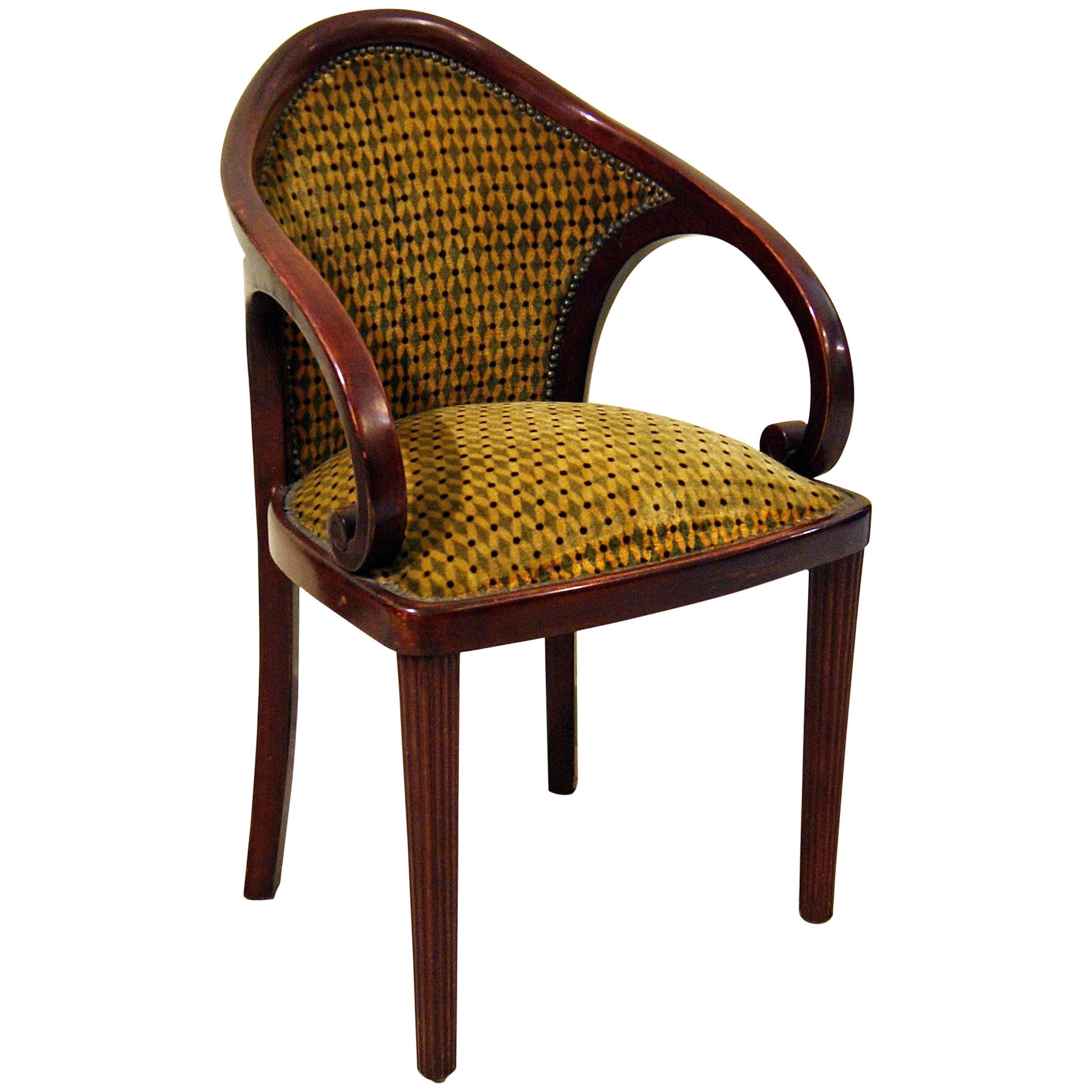Thonet Art Nouveau Vienna Armchair Model 6545 Attributed to Otto ...