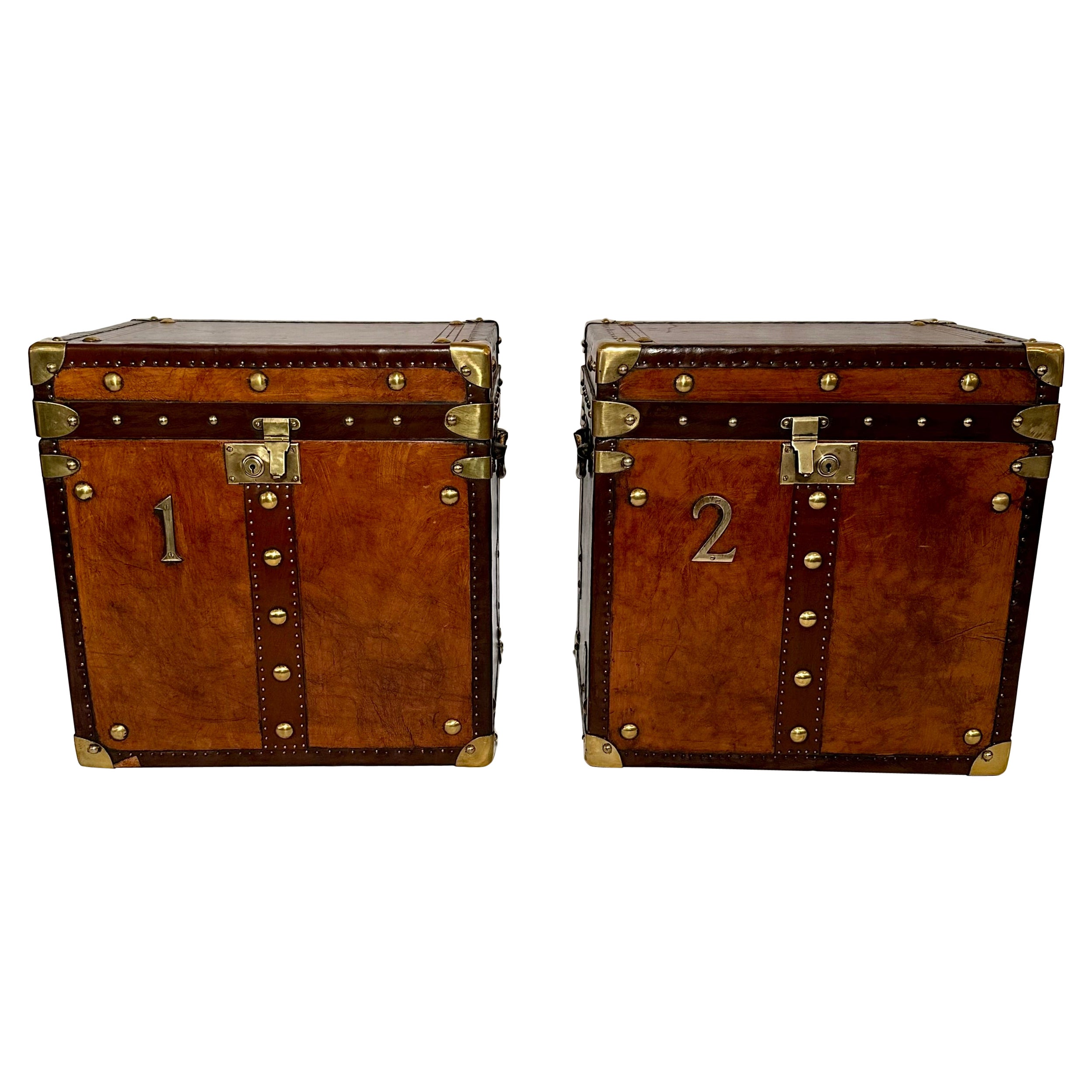 Large Antique chest covered with sculpted copper relief, Belgium ca ...