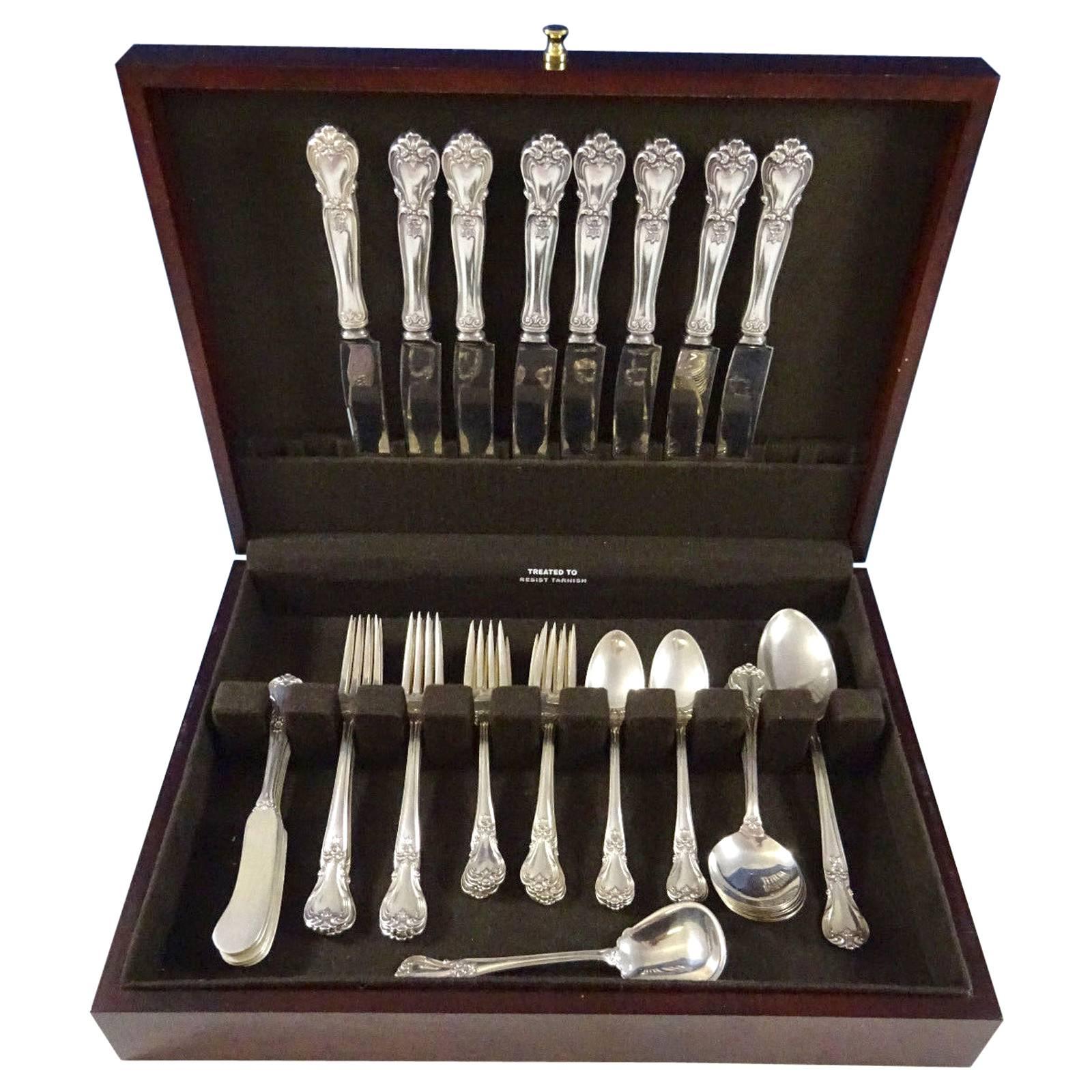 Ancestry by Weidlich Sterling Silver Flatware Set for Eight Service 50 ...