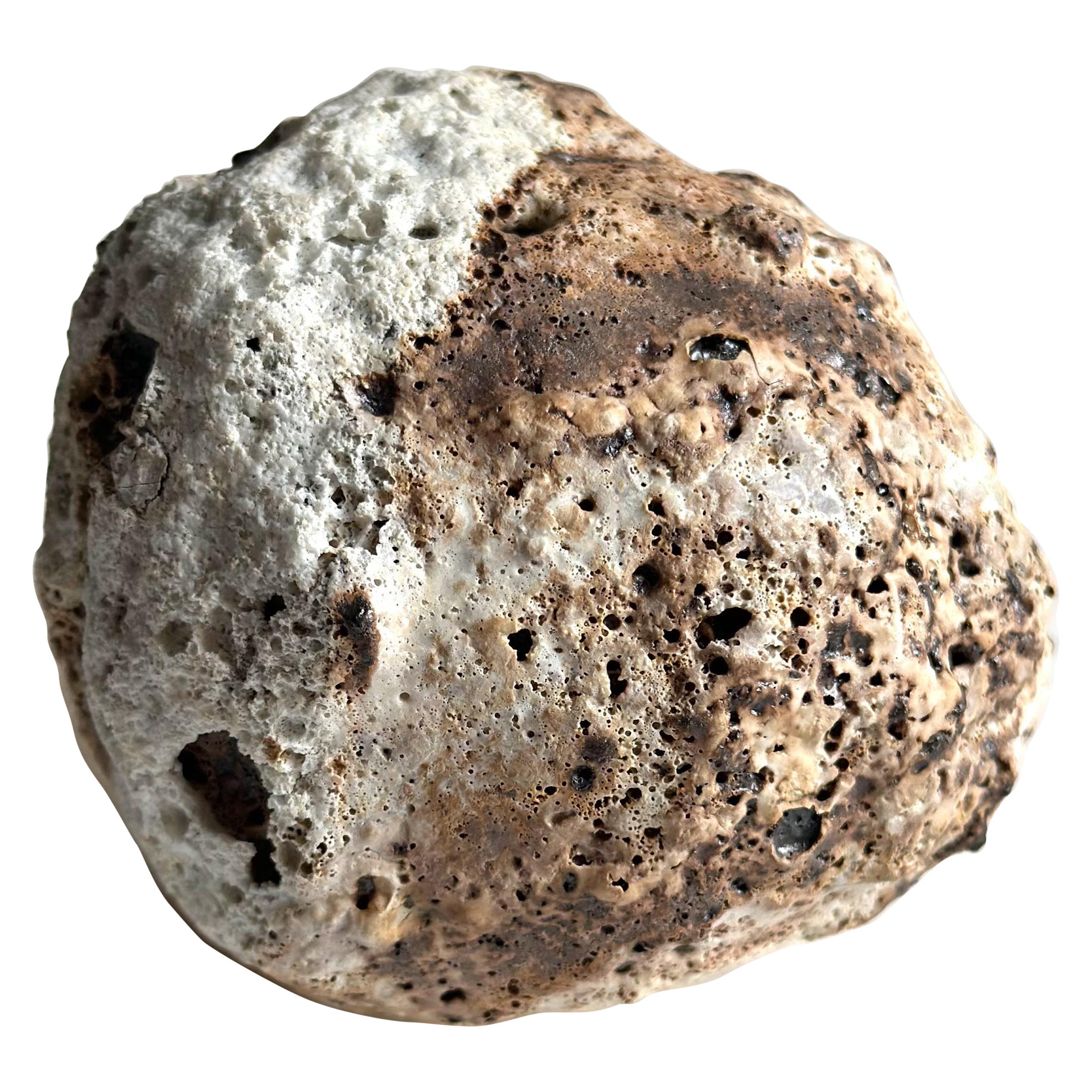 Organic Wabi-Sabi Rustic Ceramic Rock Bud Vase For Sale at 1stDibs