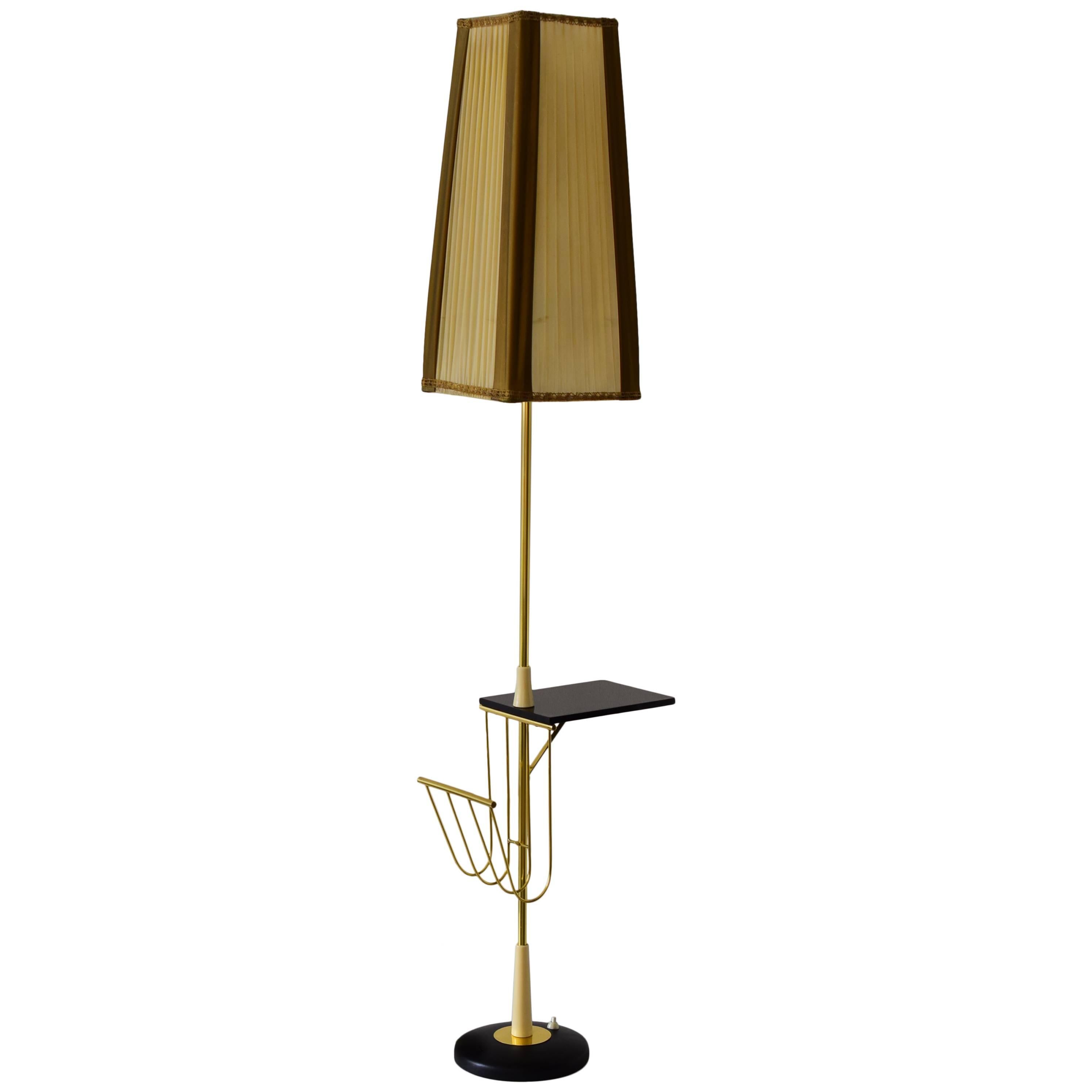 Floor Lamp with Table and Magazine Rack, circa 1950 at 1stDibs | floor ...