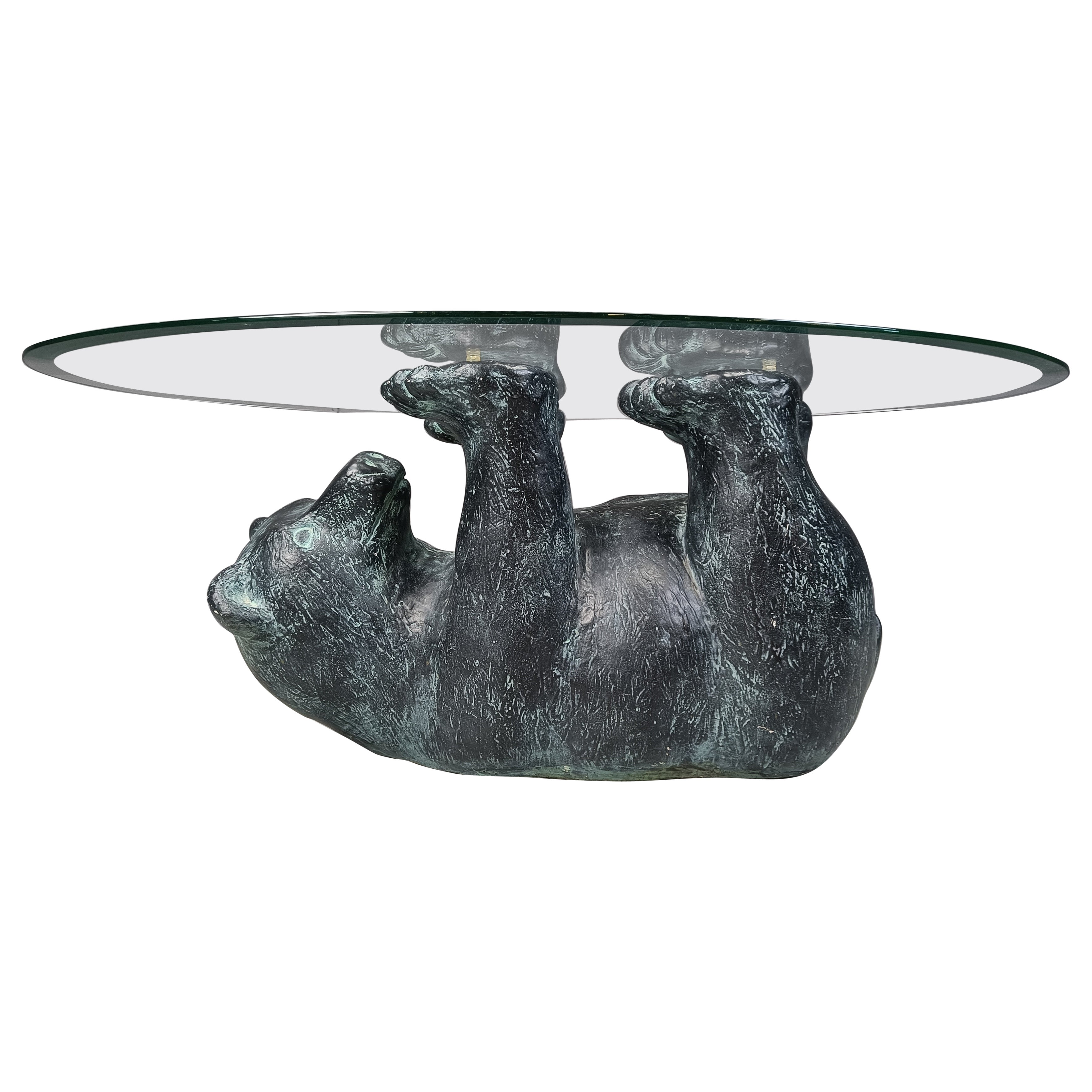 Unique Sculptural Black Bear Coffee Table, 1970s For Sale at 1stDibs ...