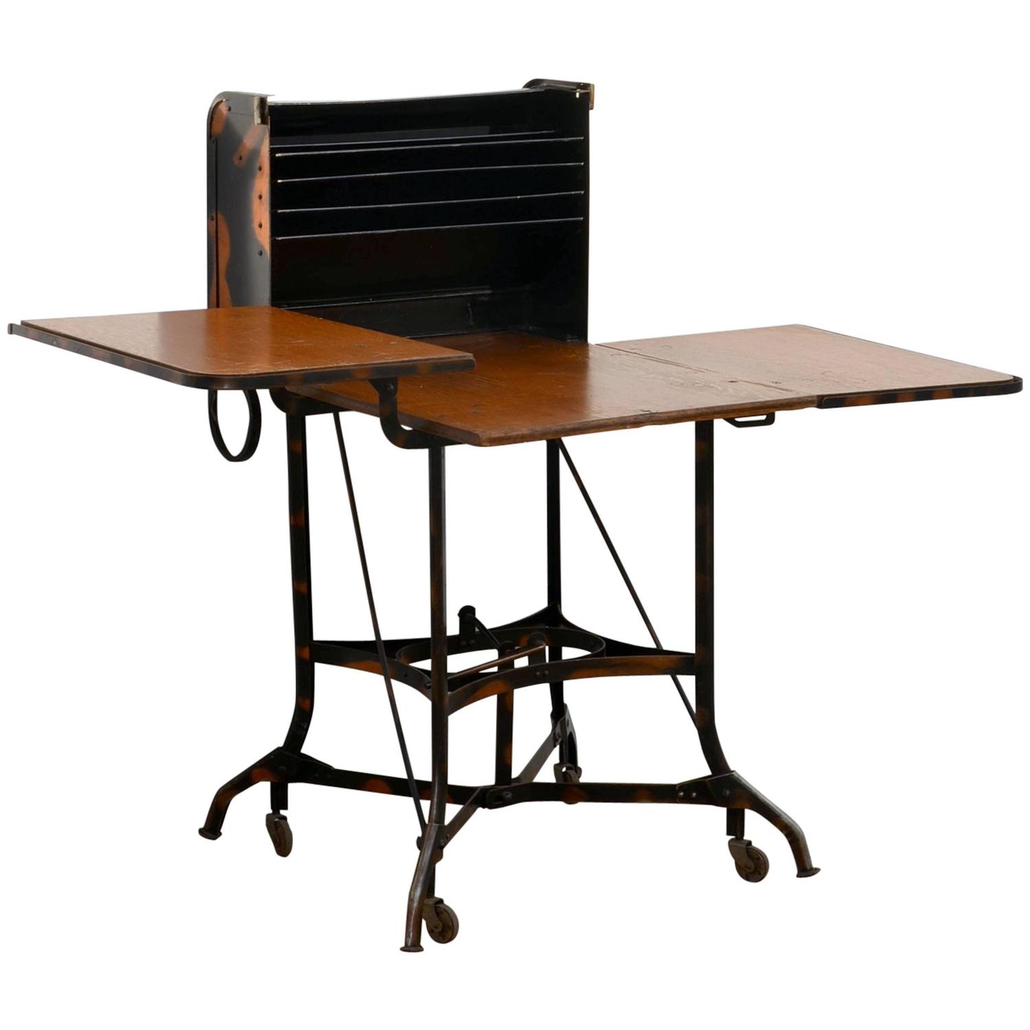 Early Industrial Rolling Desk by Toledo For Sale at 1stdibs