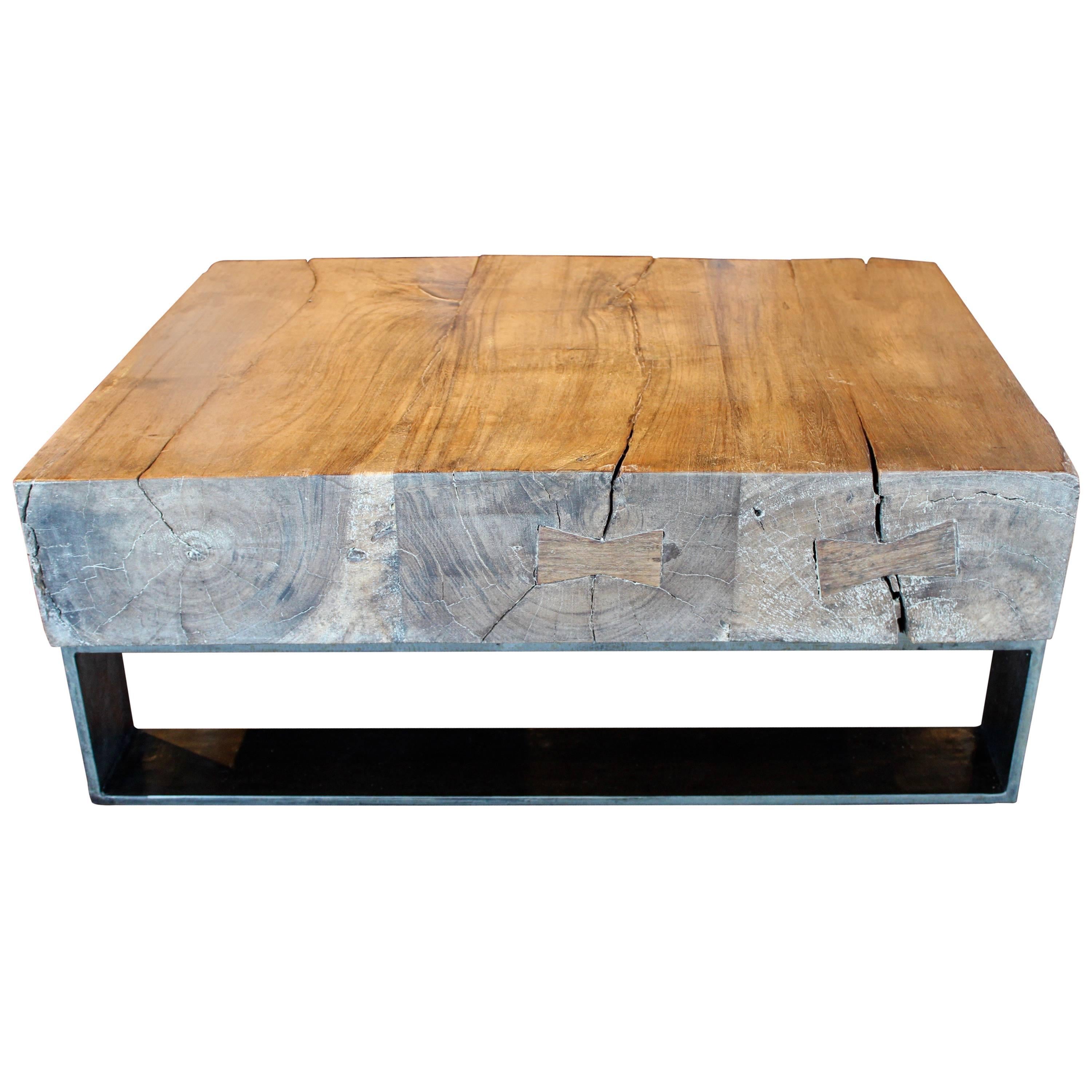 Teak Slab Coffee Table at 1stDibs